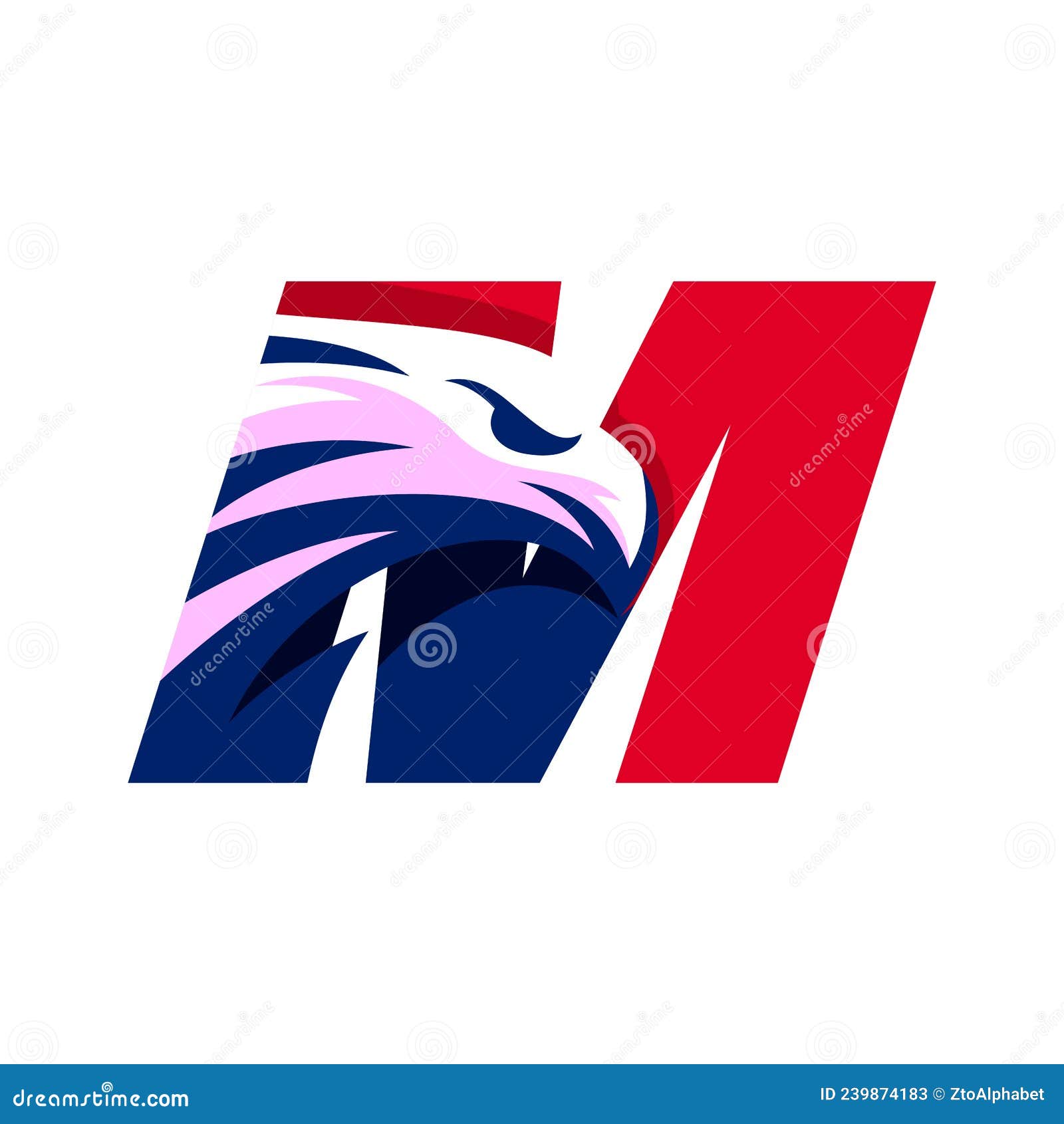 Bird Letter M Eagle Logo Template Stock Vector - Illustration of emblem ...