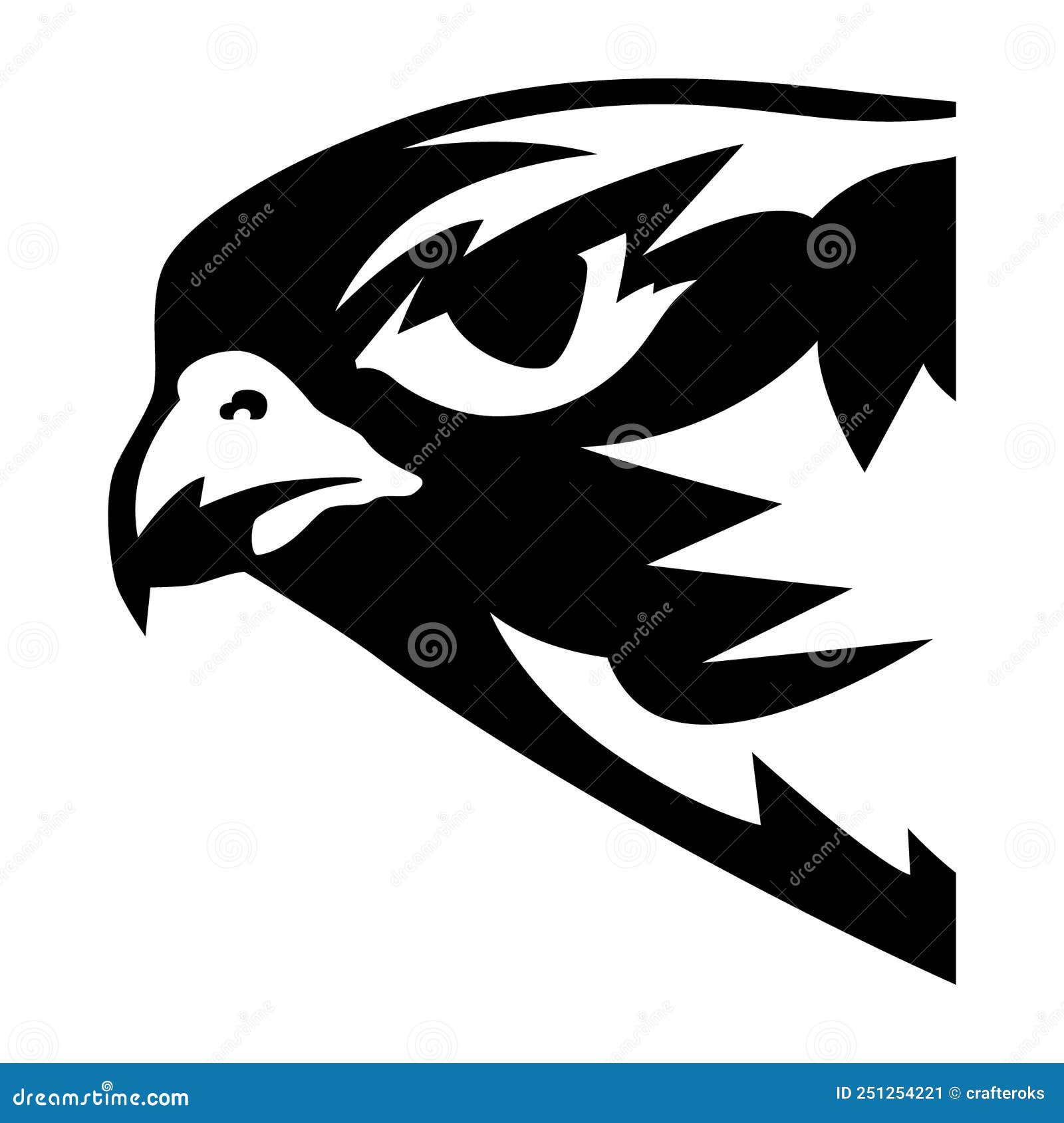 Falcon EPS vector file stock vector. Illustration of digital - 251254221
