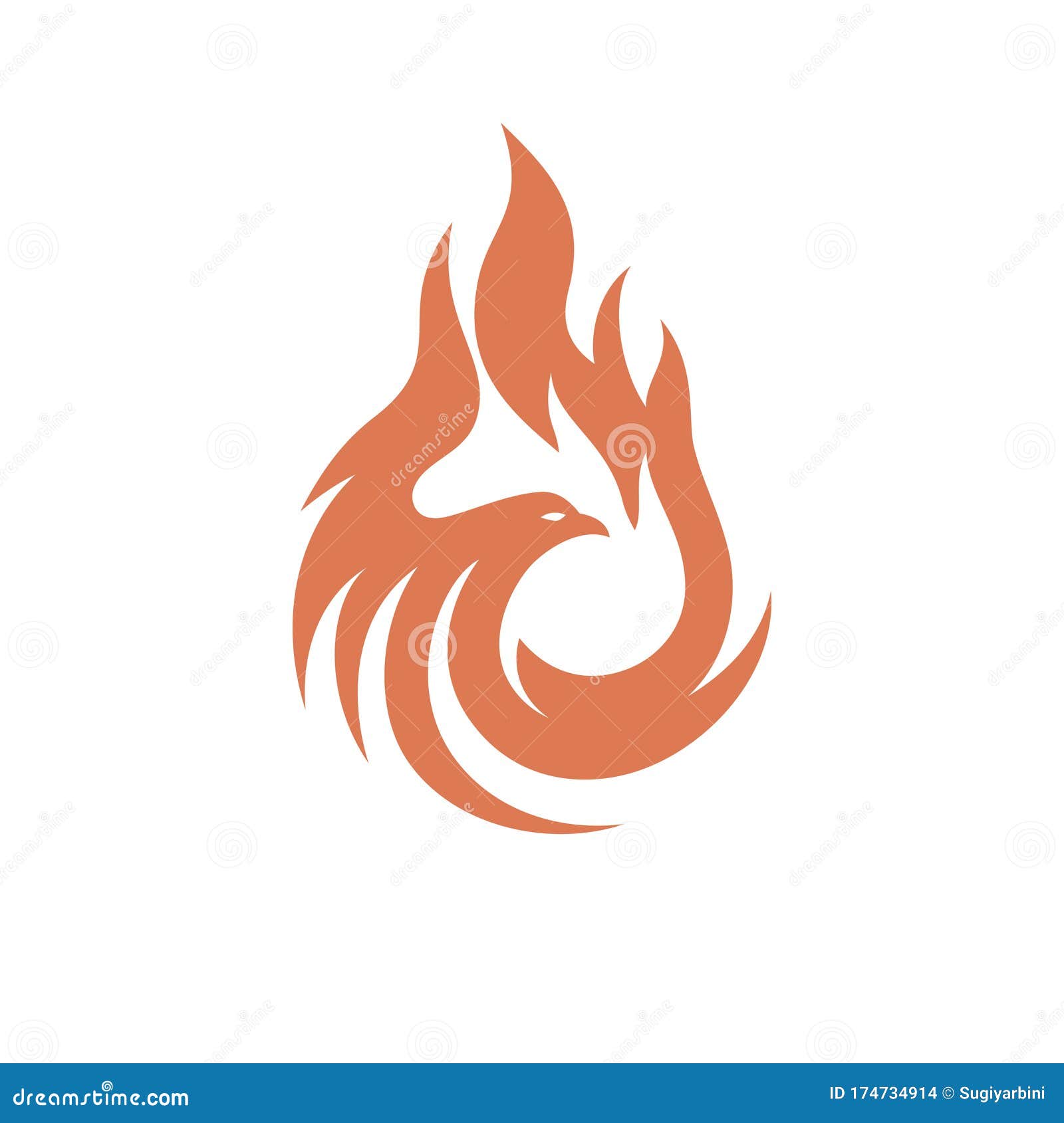 Falcon fire logo design stock vector. Illustration of silhouette ...