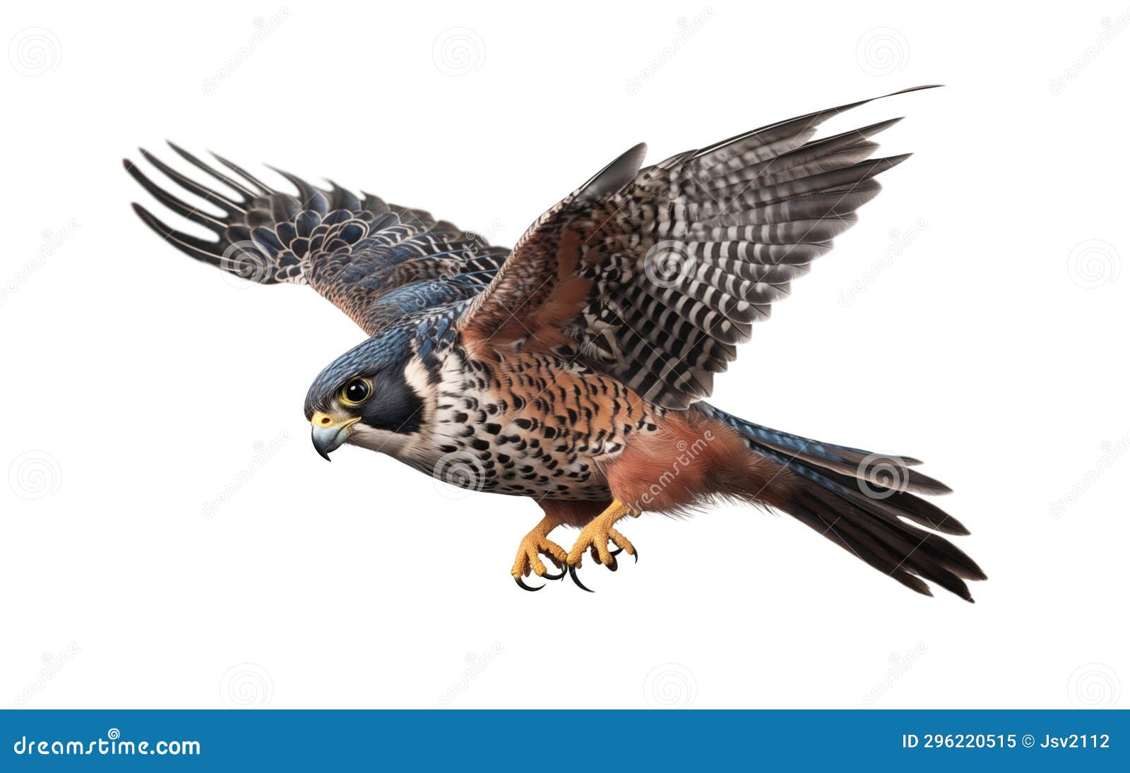 Falcon Full Size on White Background Stock Illustration - Illustration ...