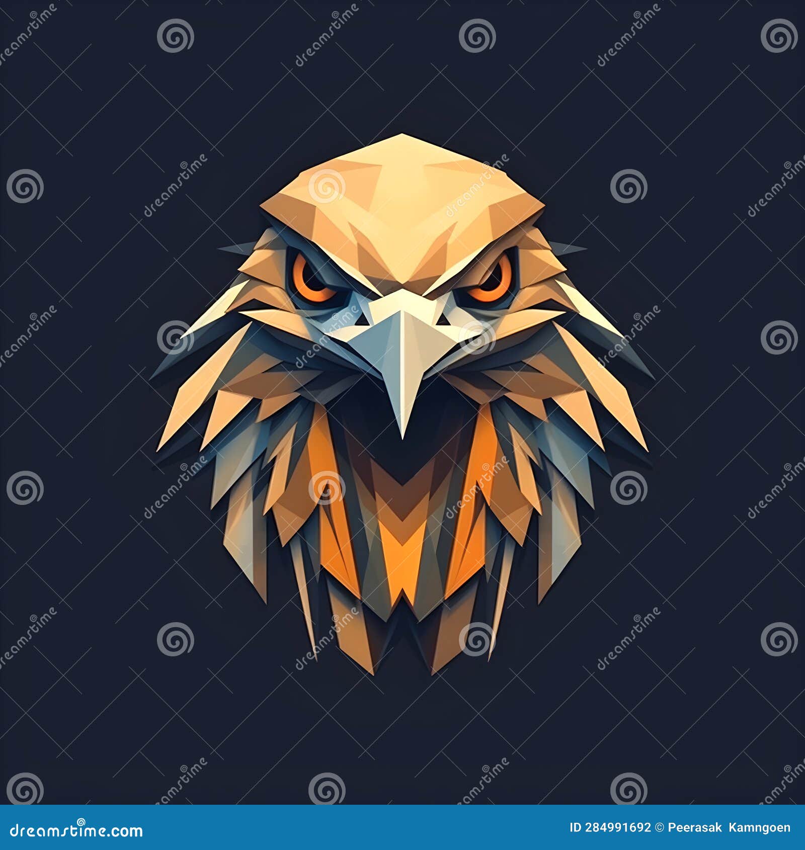 Falcon, Geometric Logo Vector. AI Generated Stock Illustration ...