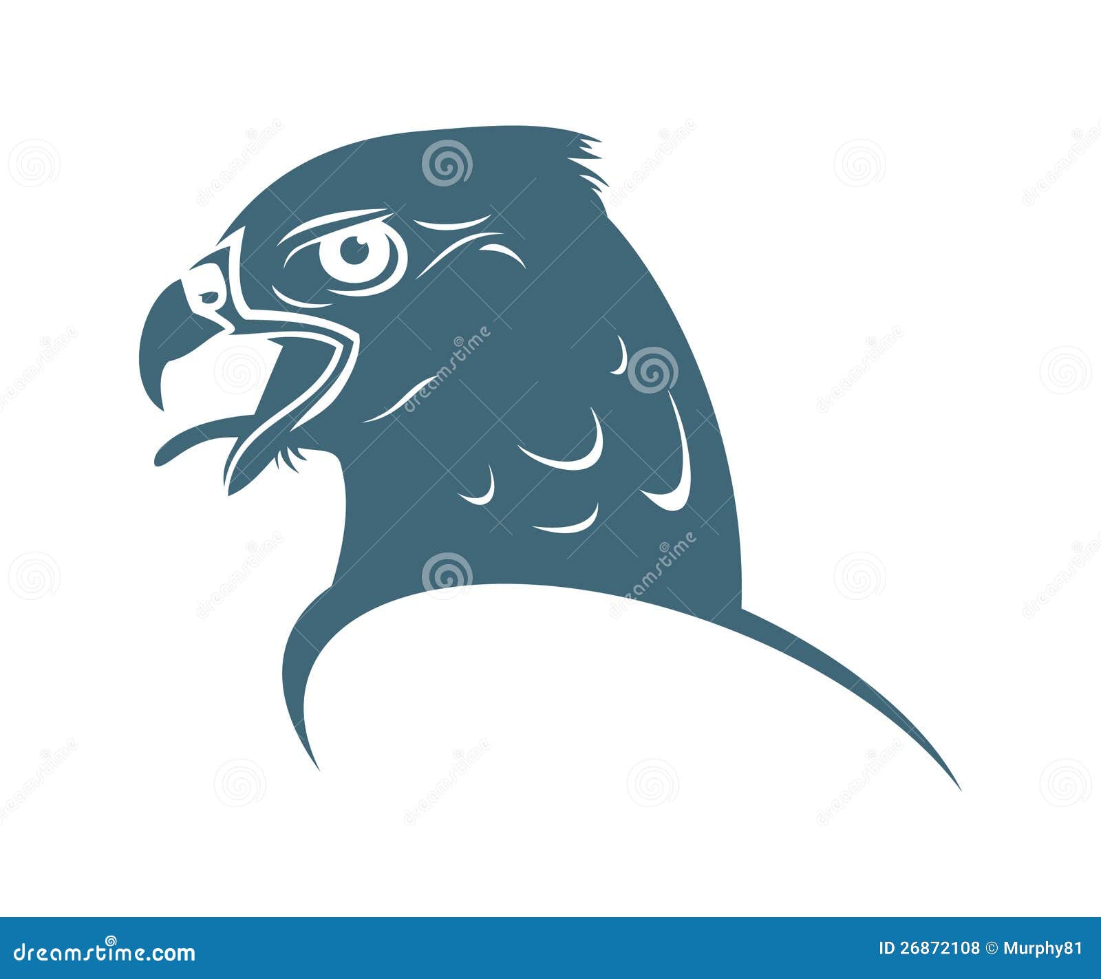 Falcon head stock vector. Illustration of label, power - 26872108