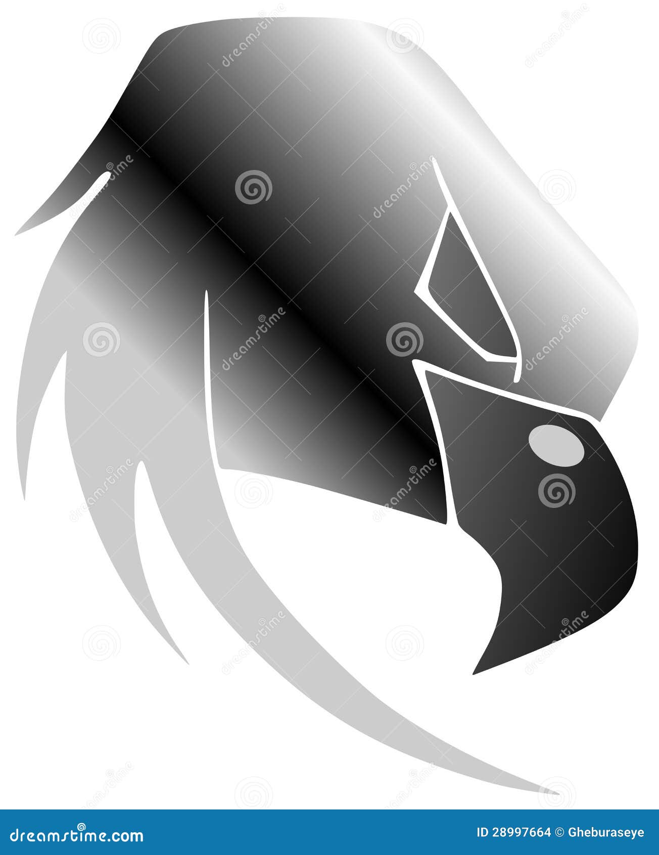 Stylized Falcon Swooping Down Silhouette Vector Illustration ...