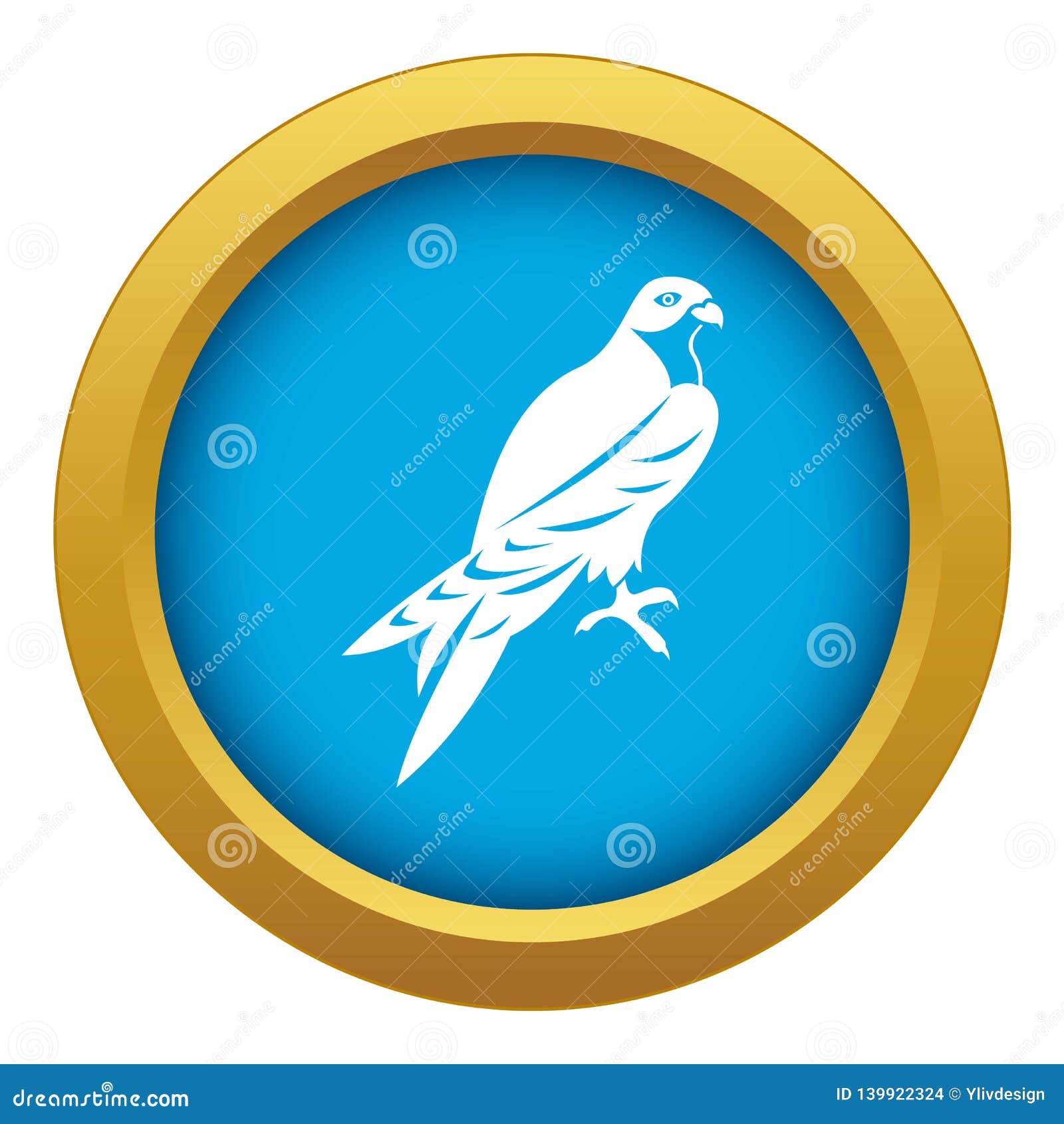 Falcon Icon Blue Vector Isolated Stock Vector - Illustration of ...