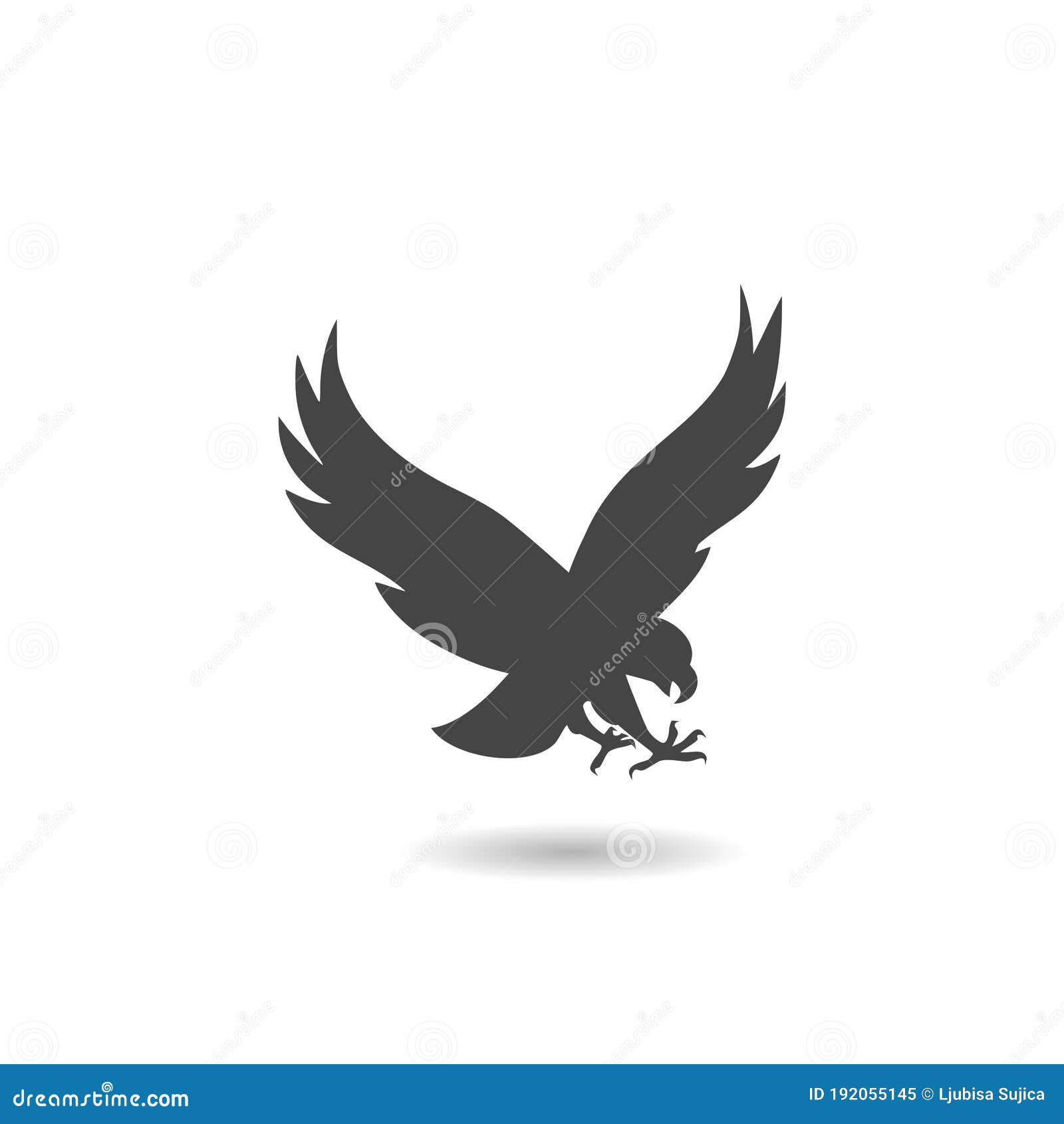 Falcon Symbol Of Horus Black White Vector Illustration | CartoonDealer ...