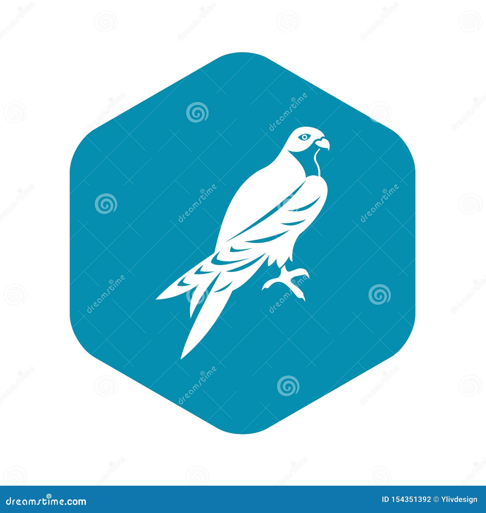 Falcon icon, simple style stock vector. Illustration of harrier - 154351392