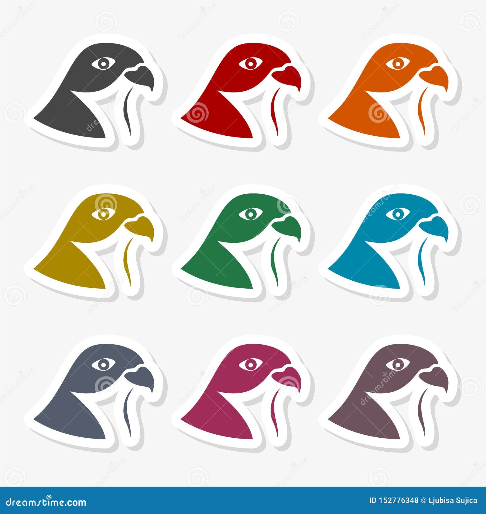 Falcon icon stock vector. Illustration of animal, landmark - 152776348