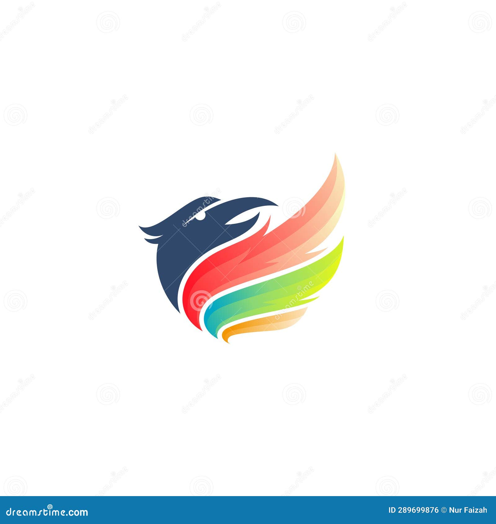 Falcon Logo with Colorful Design Template, Flying Logos Stock ...