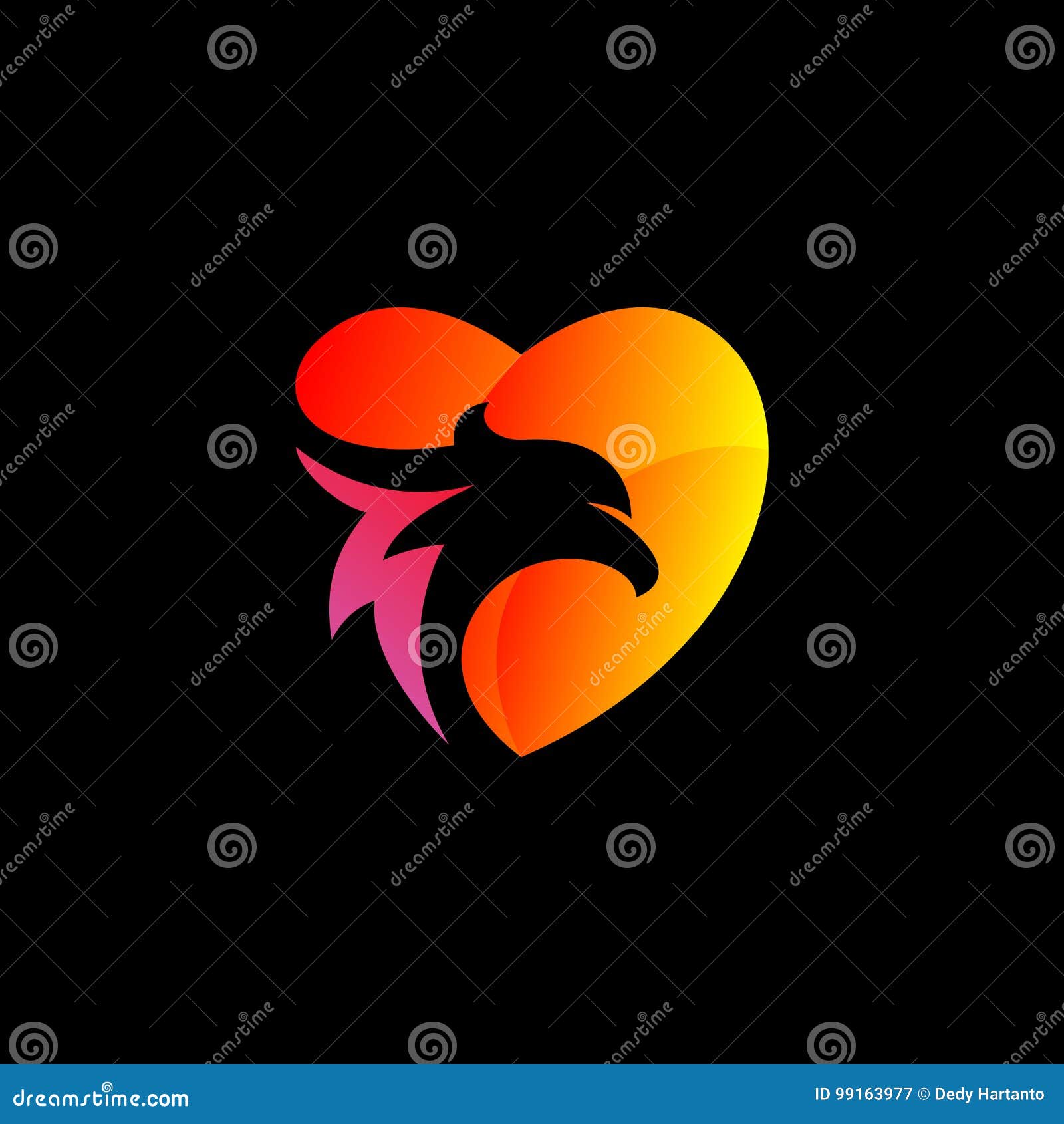 Falcon Love Vector Logo | CartoonDealer.com #99164716