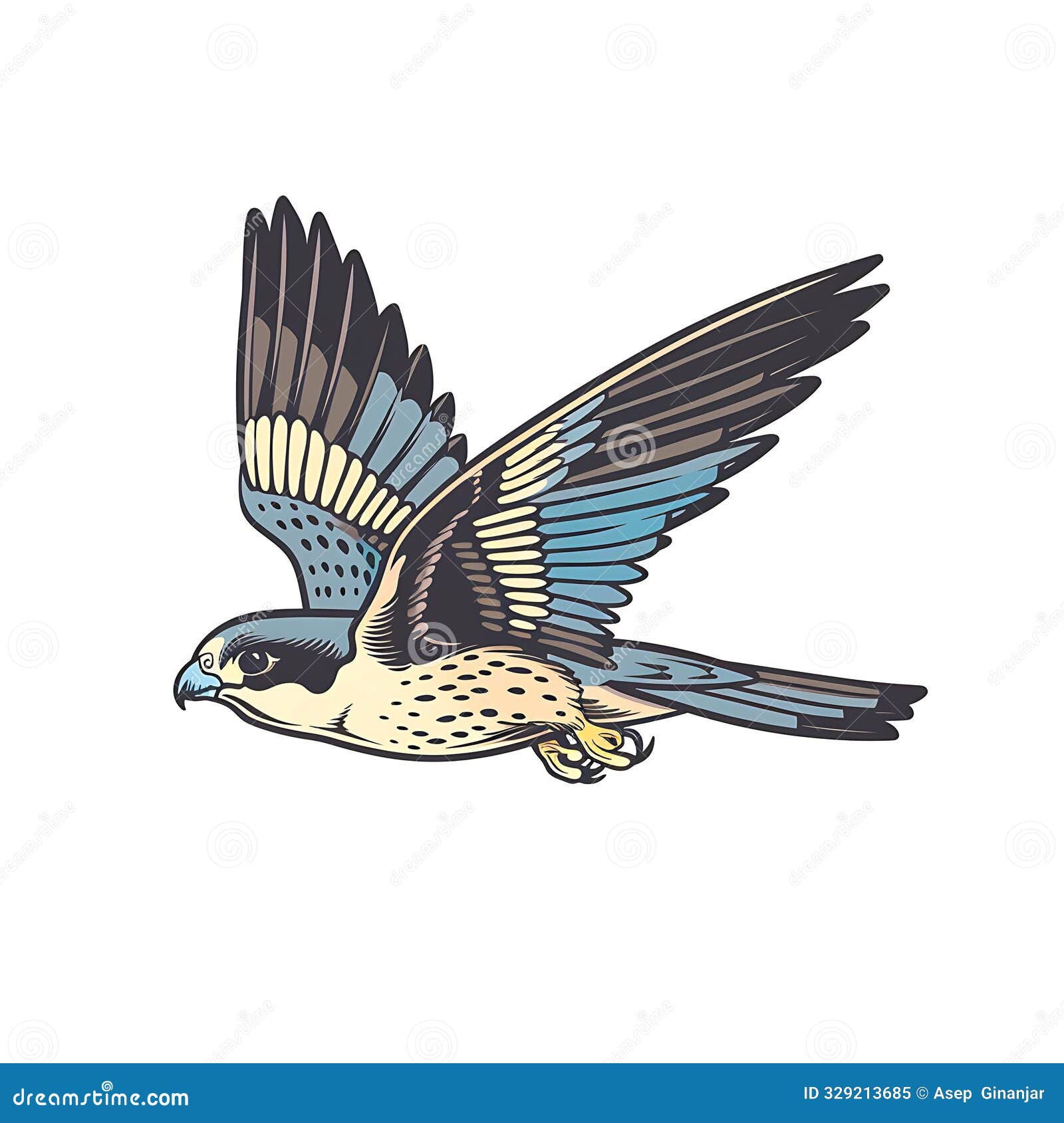 Falcon in Mid Dive logo stock vector. Illustration of template - 329213685
