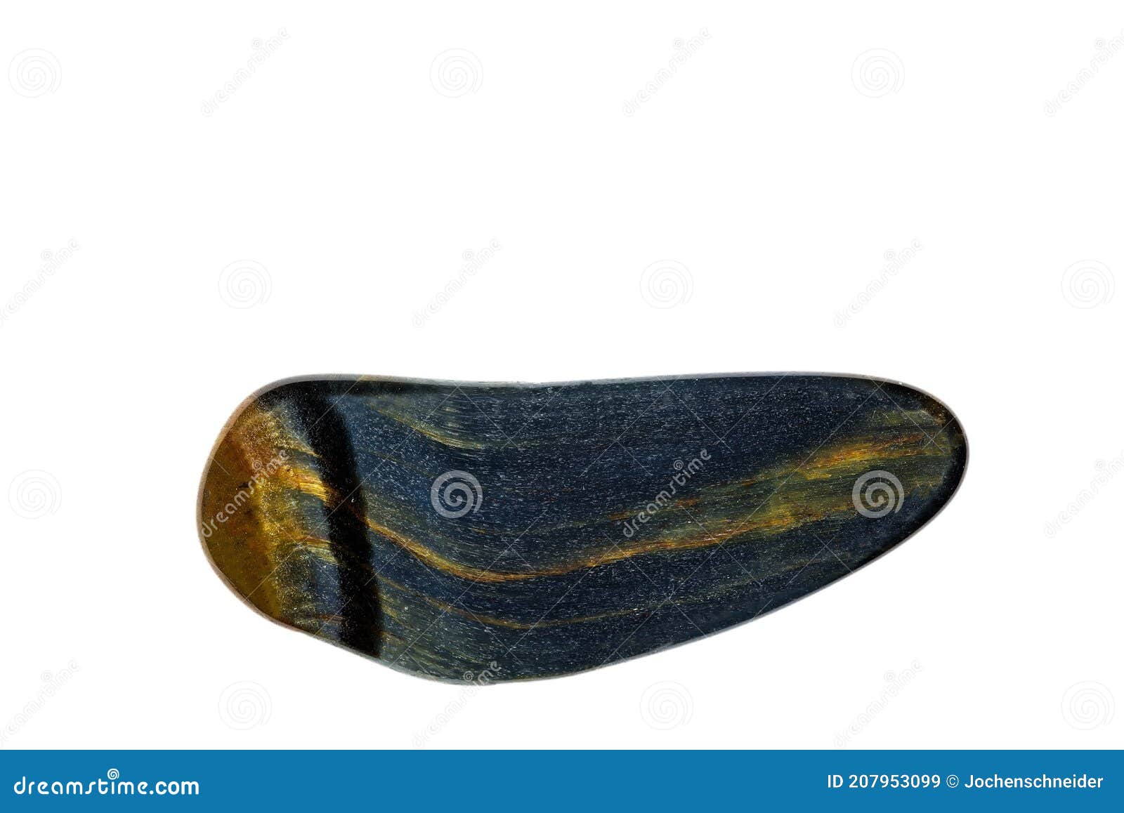 Falcon`s Eye Stone on a White Background Stock Image - Image of spotted ...
