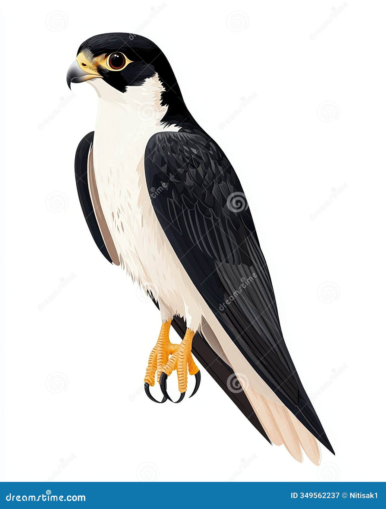 Falcon Standing On A Rock Vector Illustration | CartoonDealer.com ...