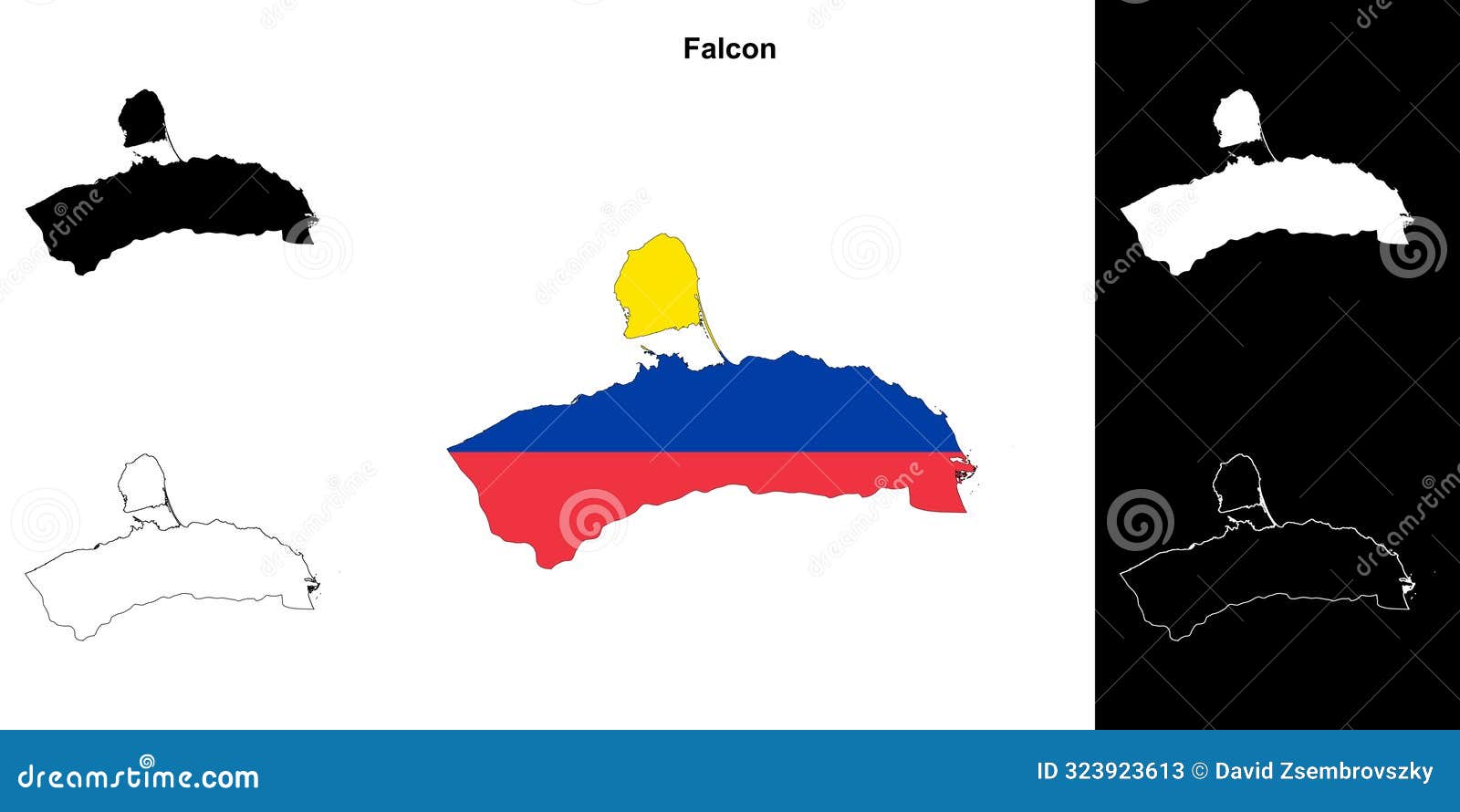 Falcon outline map stock illustration. Illustration of area - 323923613