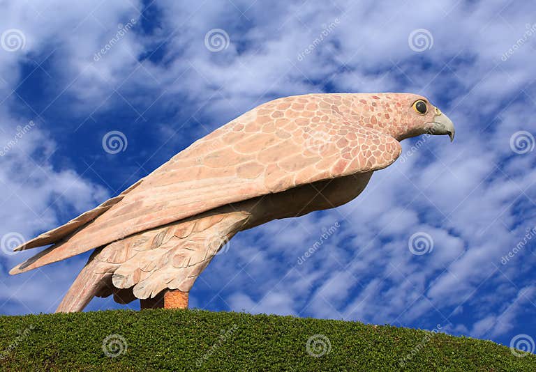 A falcon Statue in Bahrain stock image. Image of nature - 13005419