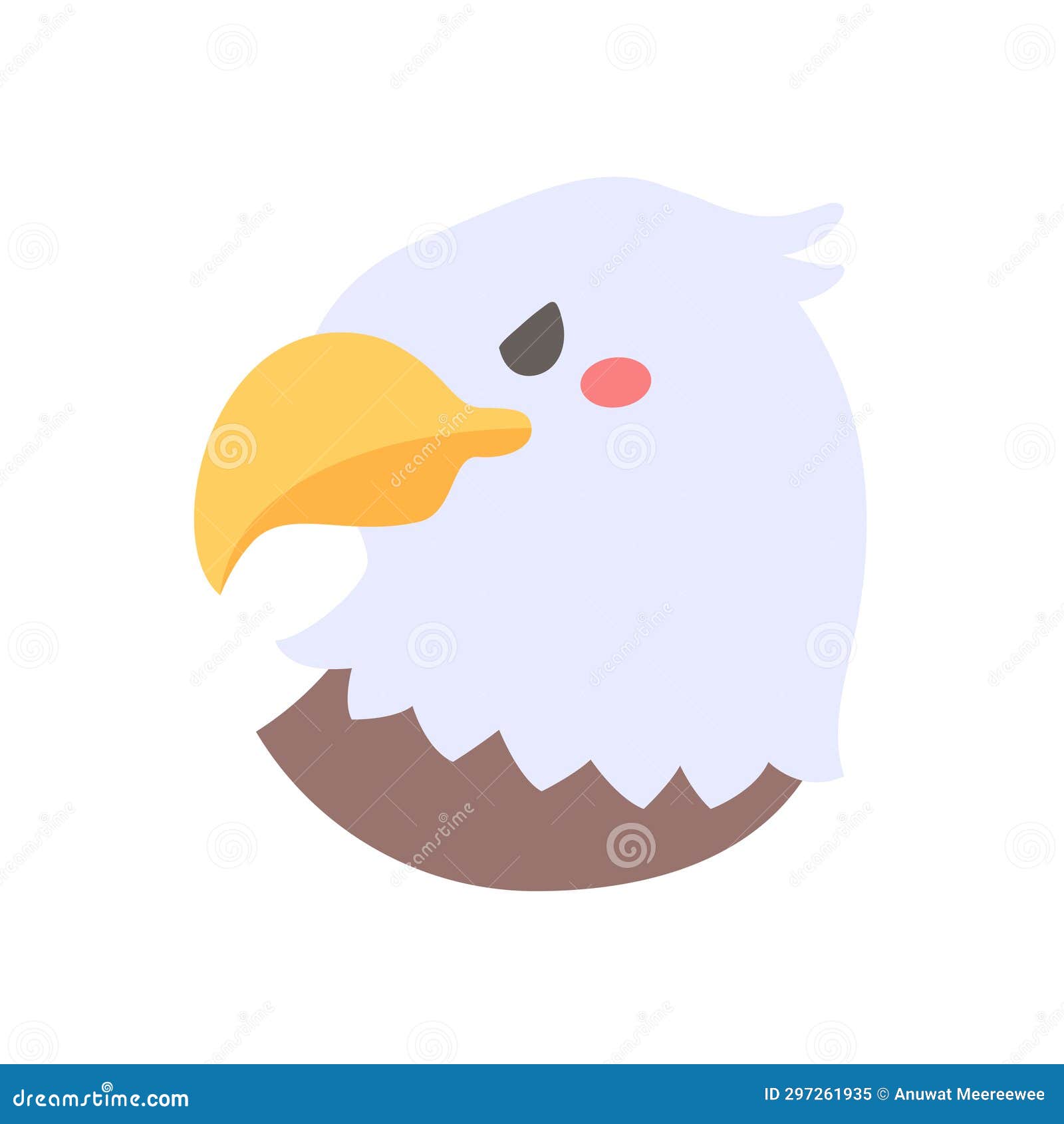 Falcon Vector. Cute Animal Face Design for Kids Stock Illustration ...