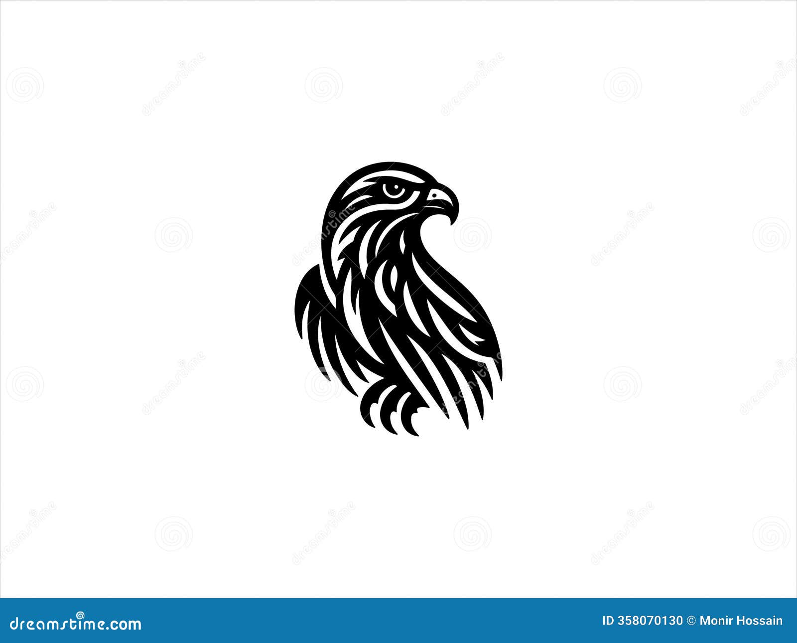 Stylized Falcon On White Background, AI Generative Royalty-Free ...