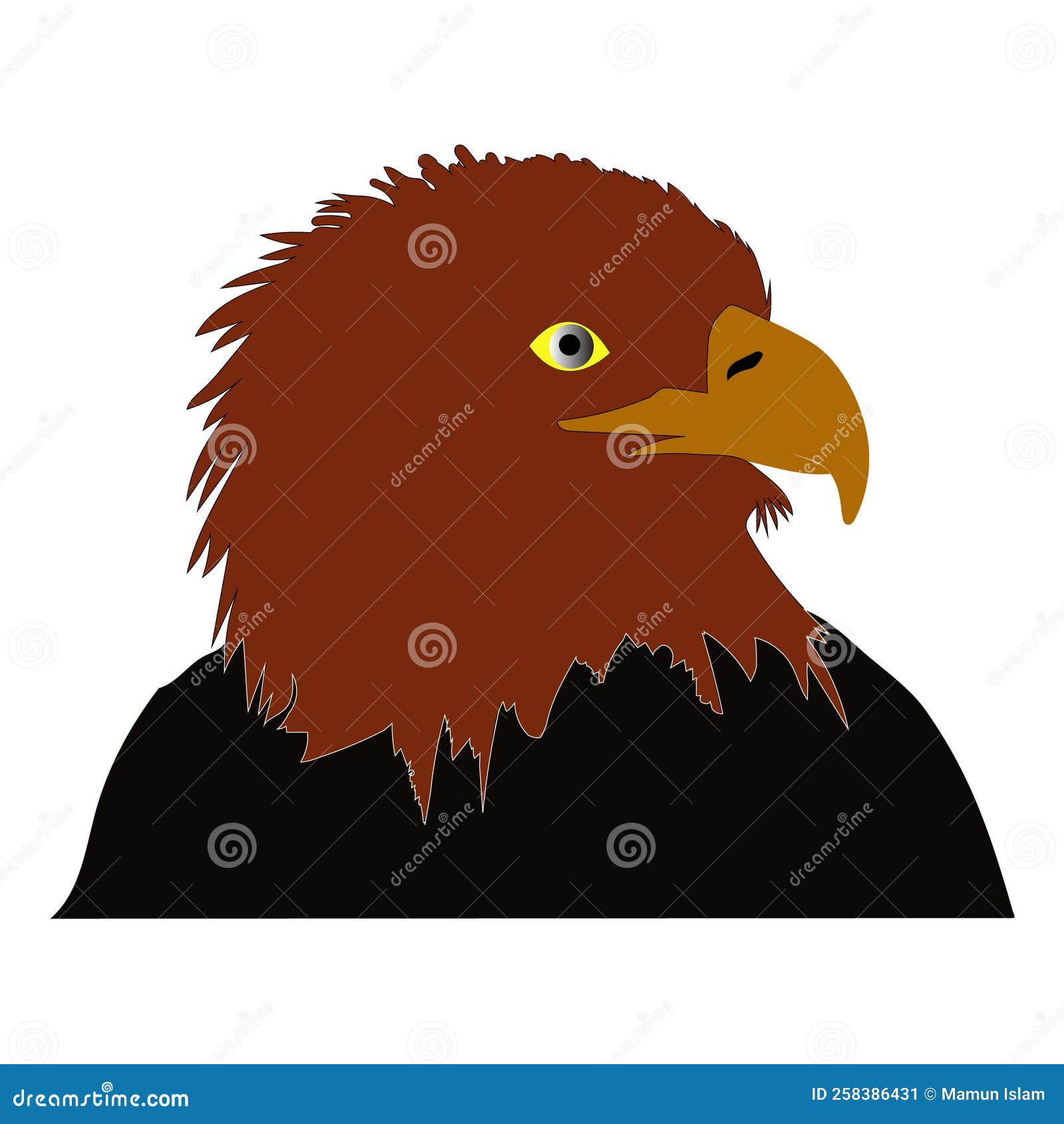 Falcon Vector Portrait Artwork Stock Vector - Illustration of text ...