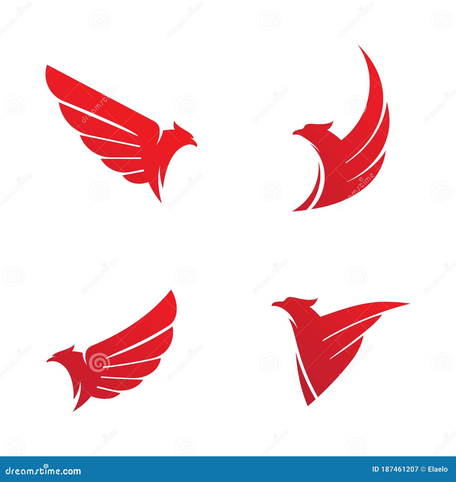 Falcon Wing Icon Template Vector Stock Illustration - Illustration of ...