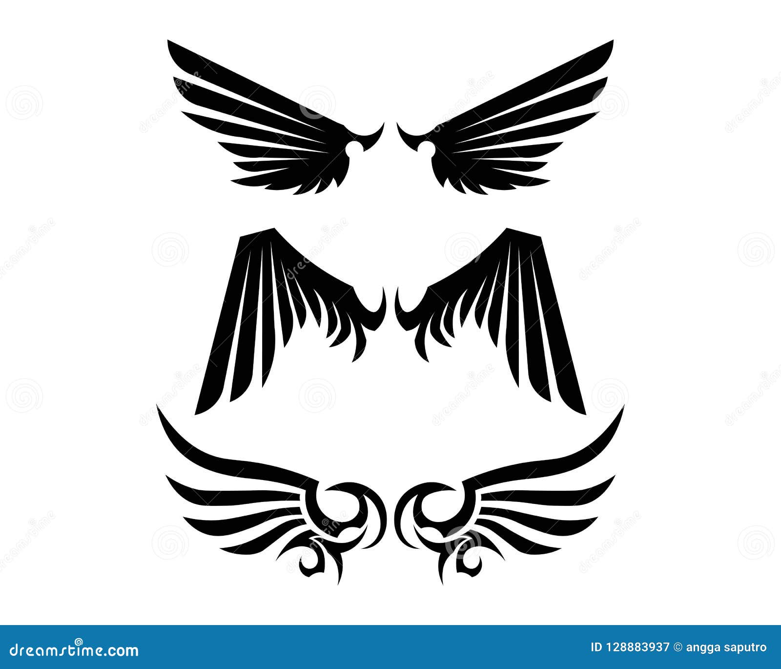 Falcon Wing Logo Template Vector Icon Design Stock Illustration ...