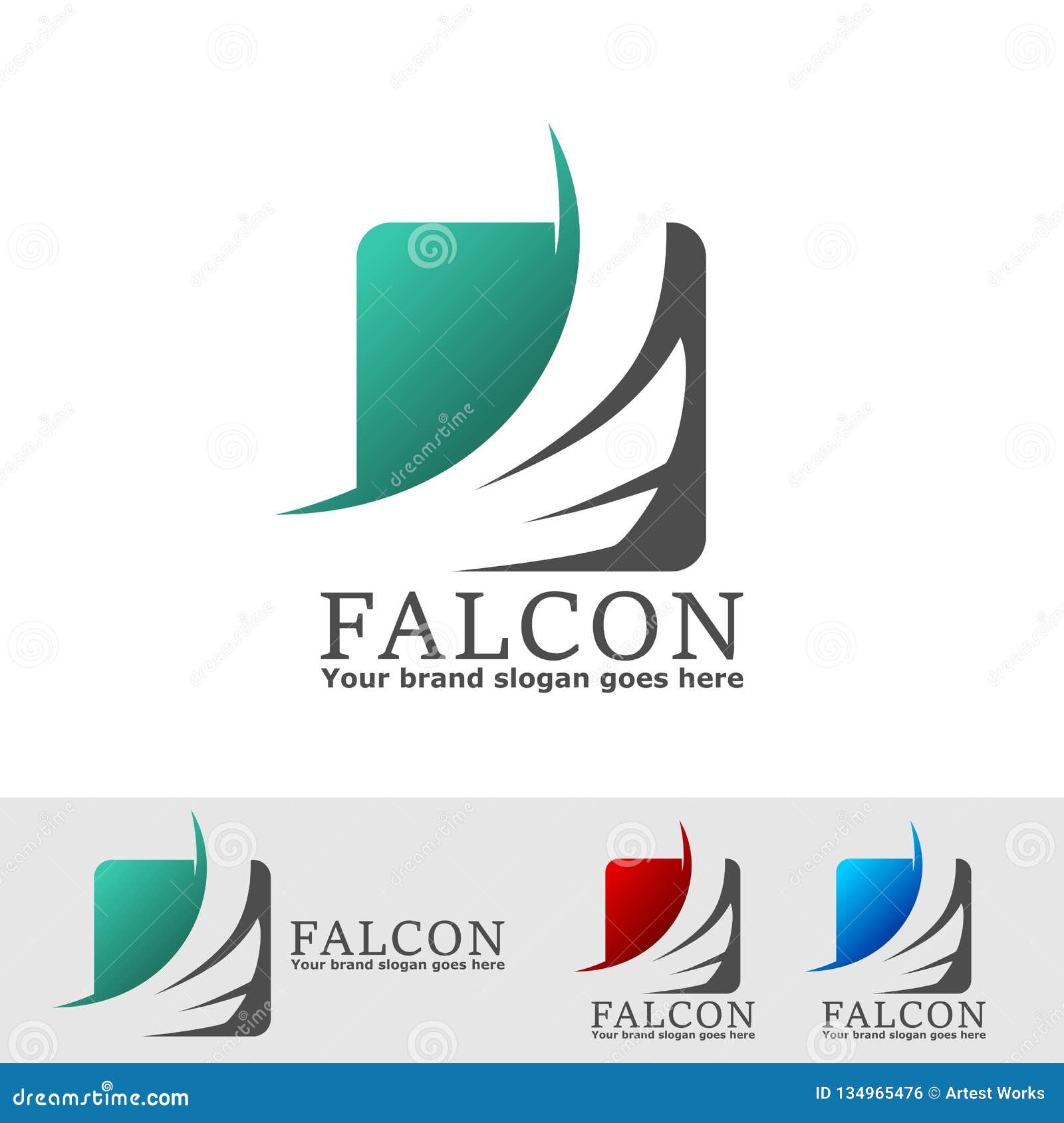 Falcon Wings Logo Vector Illustration | CartoonDealer.com #134965476
