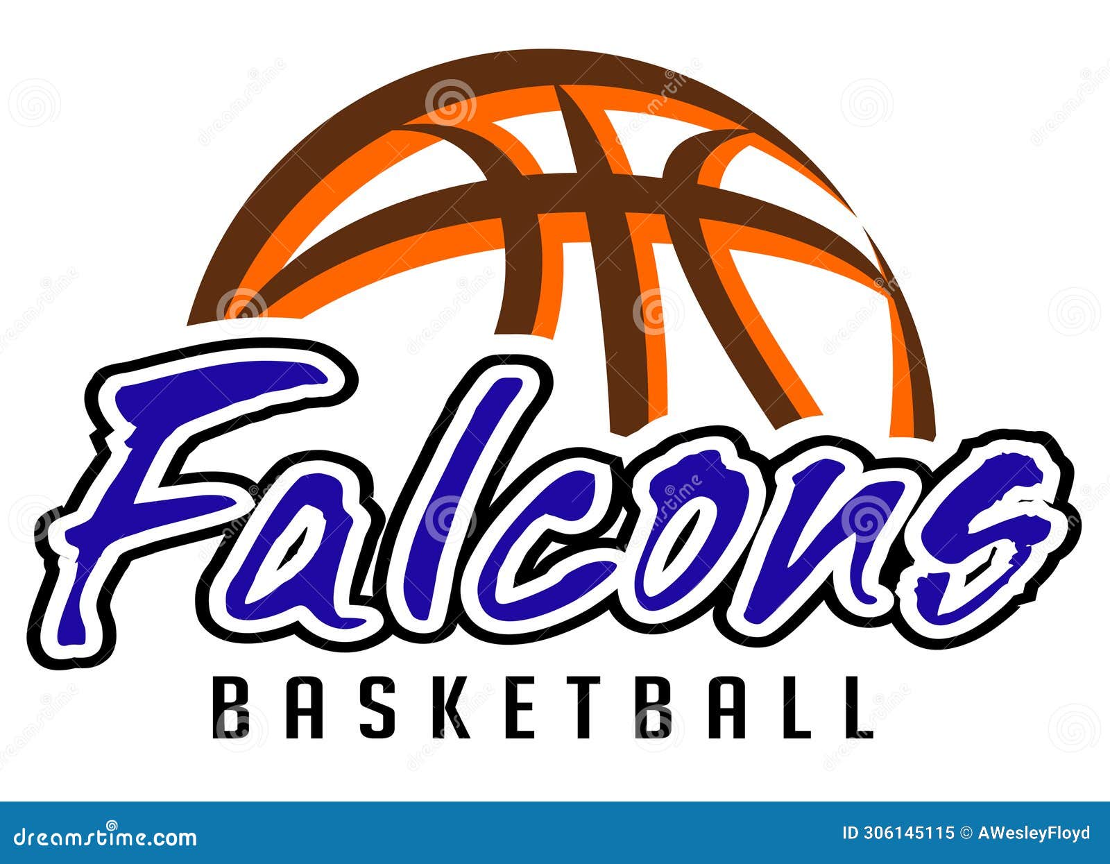 Falcons Basketball Team Graphic Stock Vector - Illustration of mascot ...