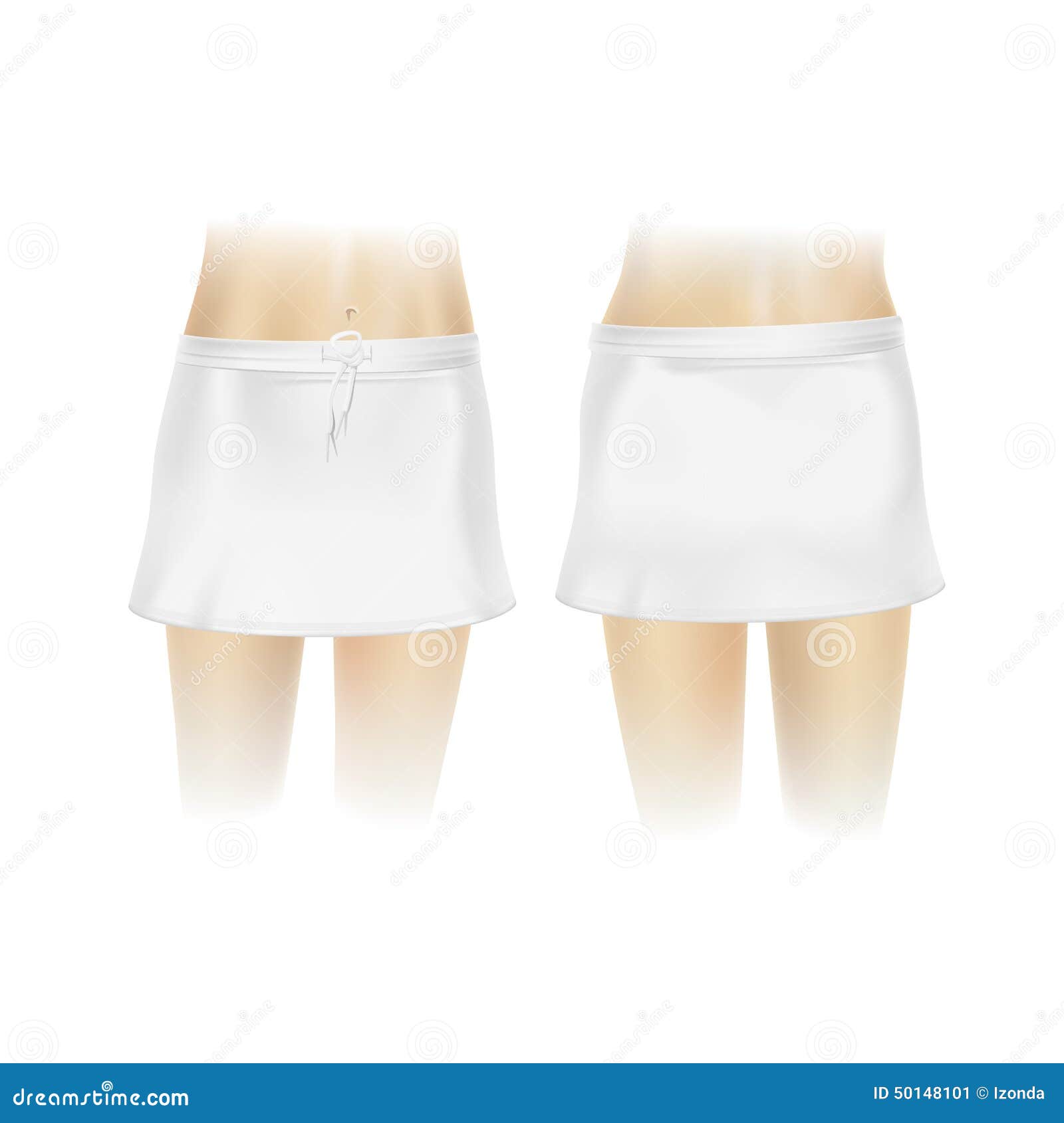 Falda blanca del vector ilustración del vector. Ilustración de hembra ...