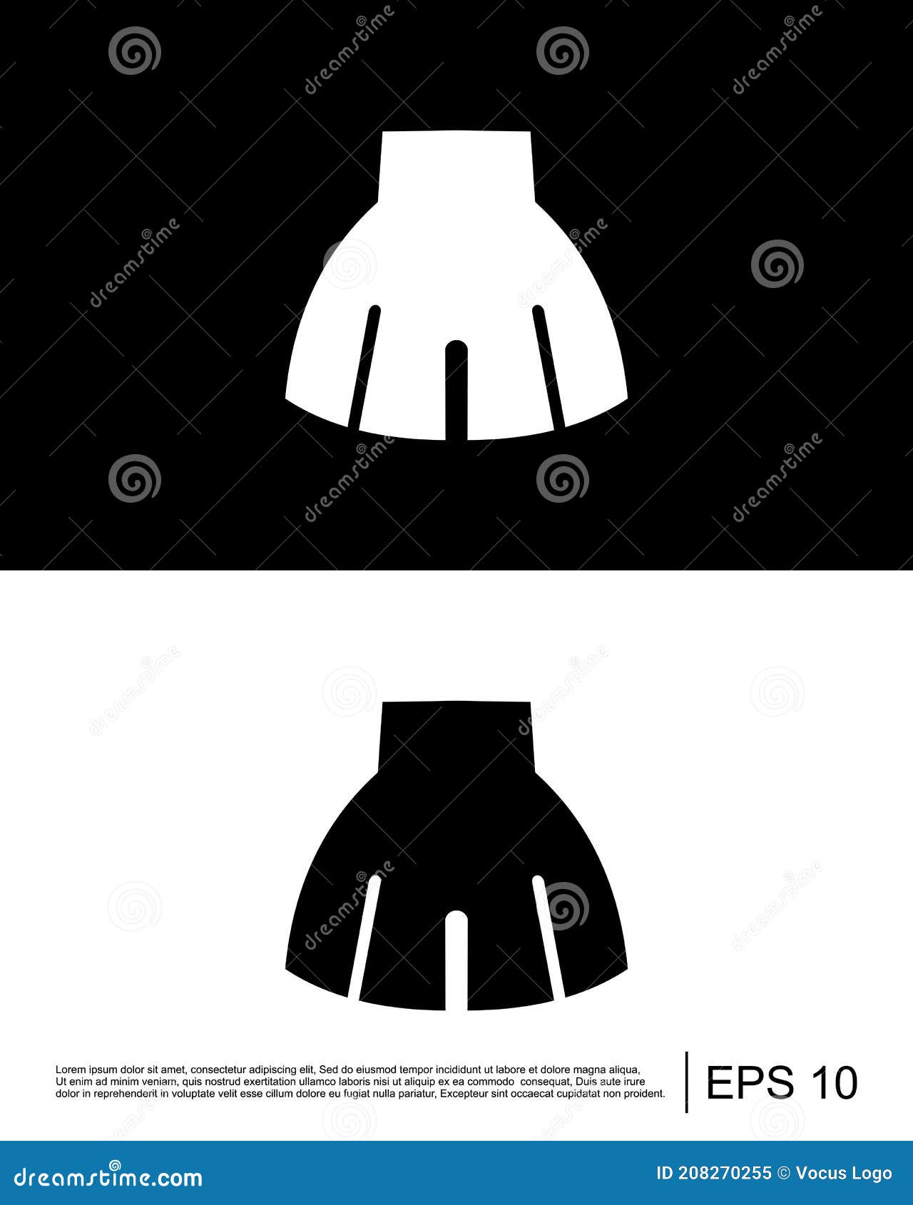 Falda Icono Vector Logo Plantilla Ilustración del Vector - Ilustración ...