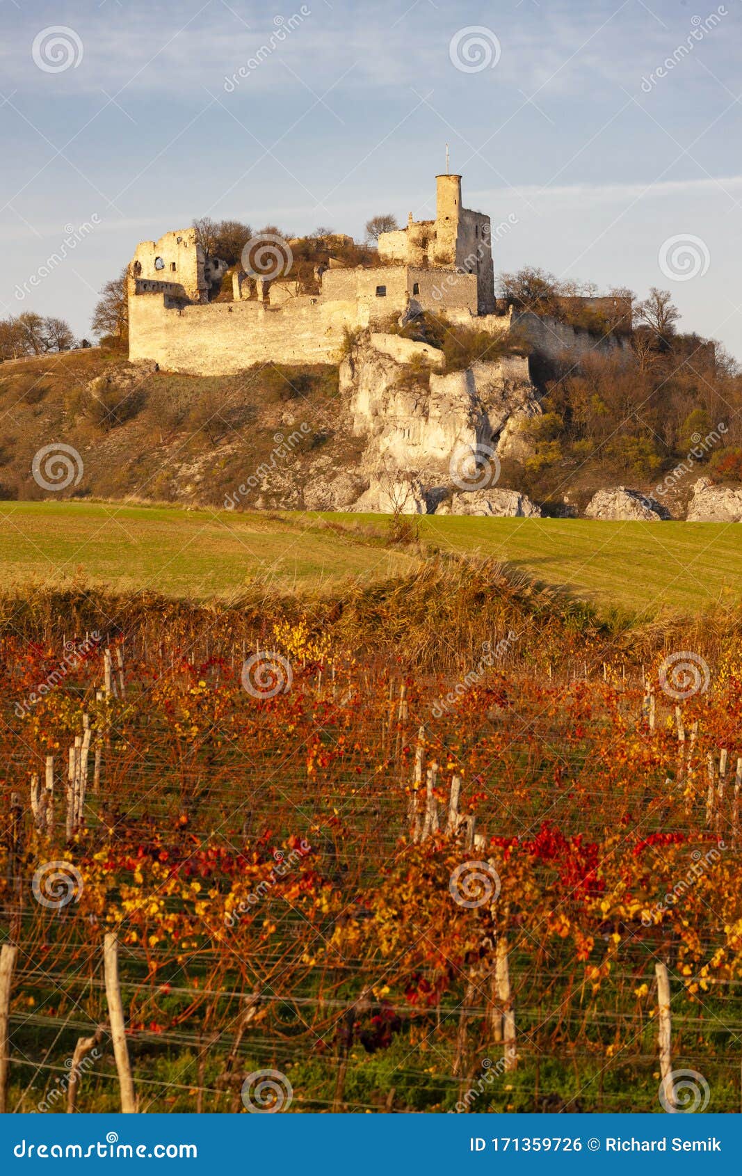 Falkenstein Castle in Autumn, Austria Stock Photo - Image of outdoor ...