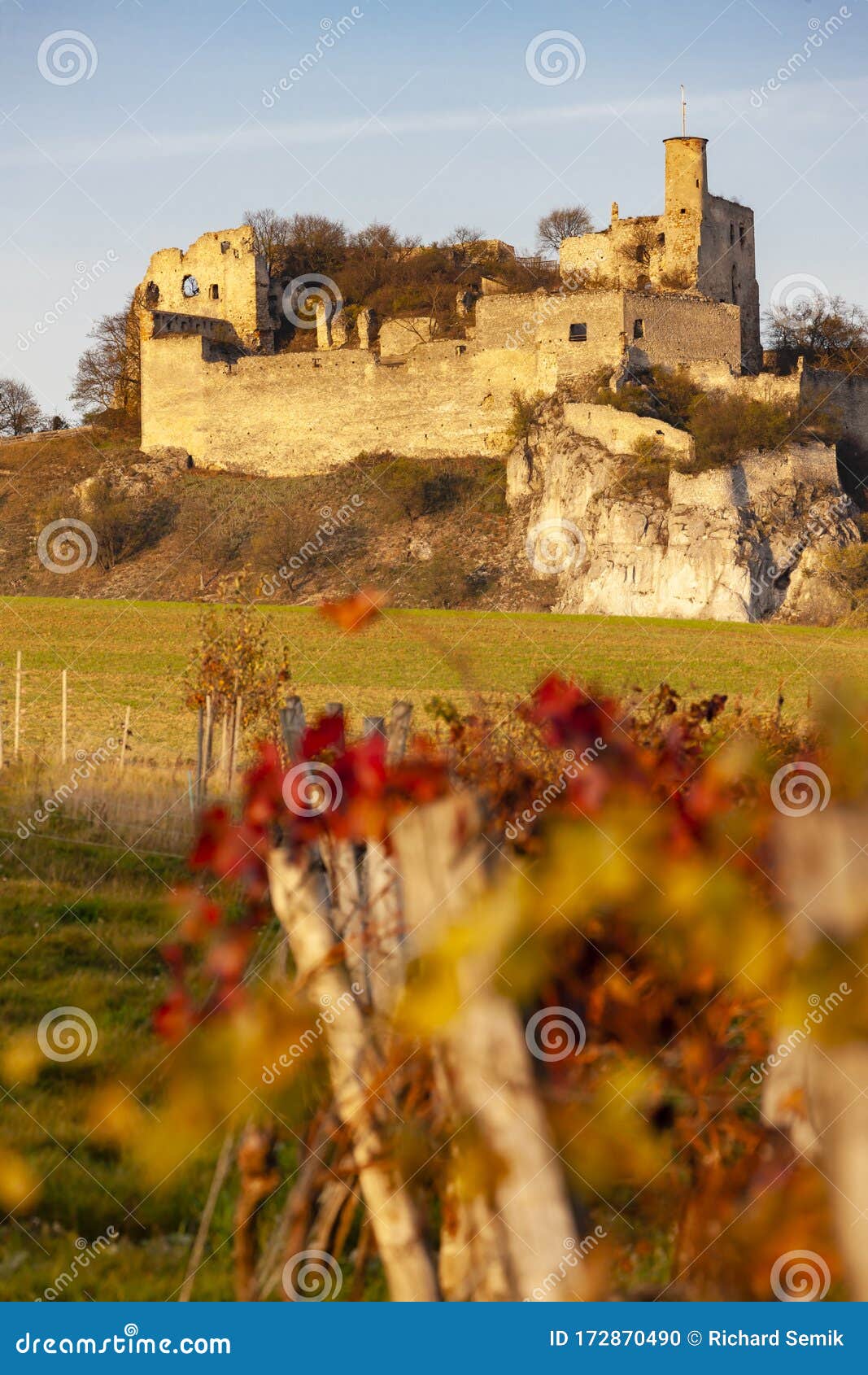 Falkenstein Castle in Autumn, Austria Stock Photo - Image of ...
