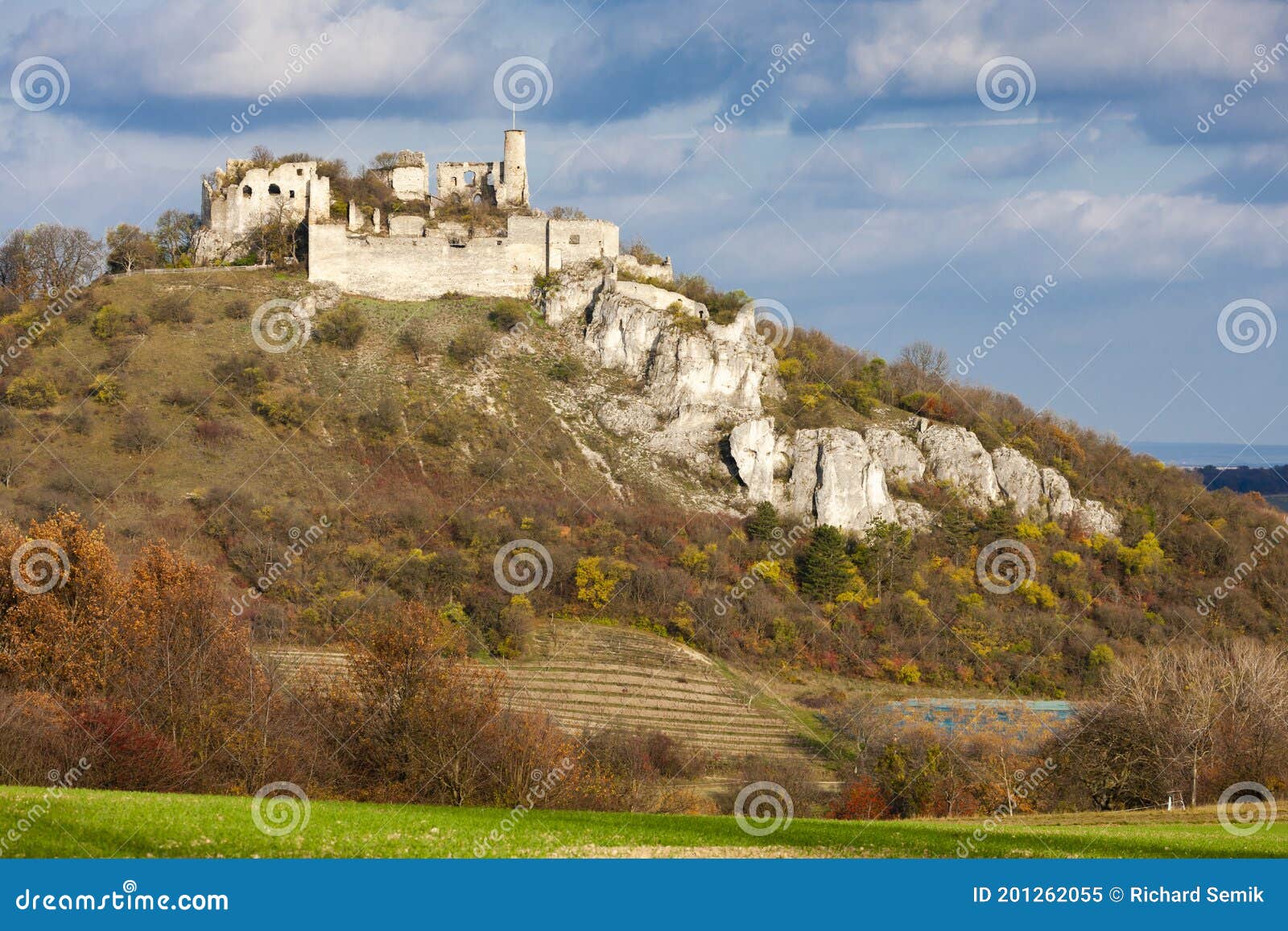 Falkenstein Castle in Autumn, Austria Stock Image - Image of fort ...