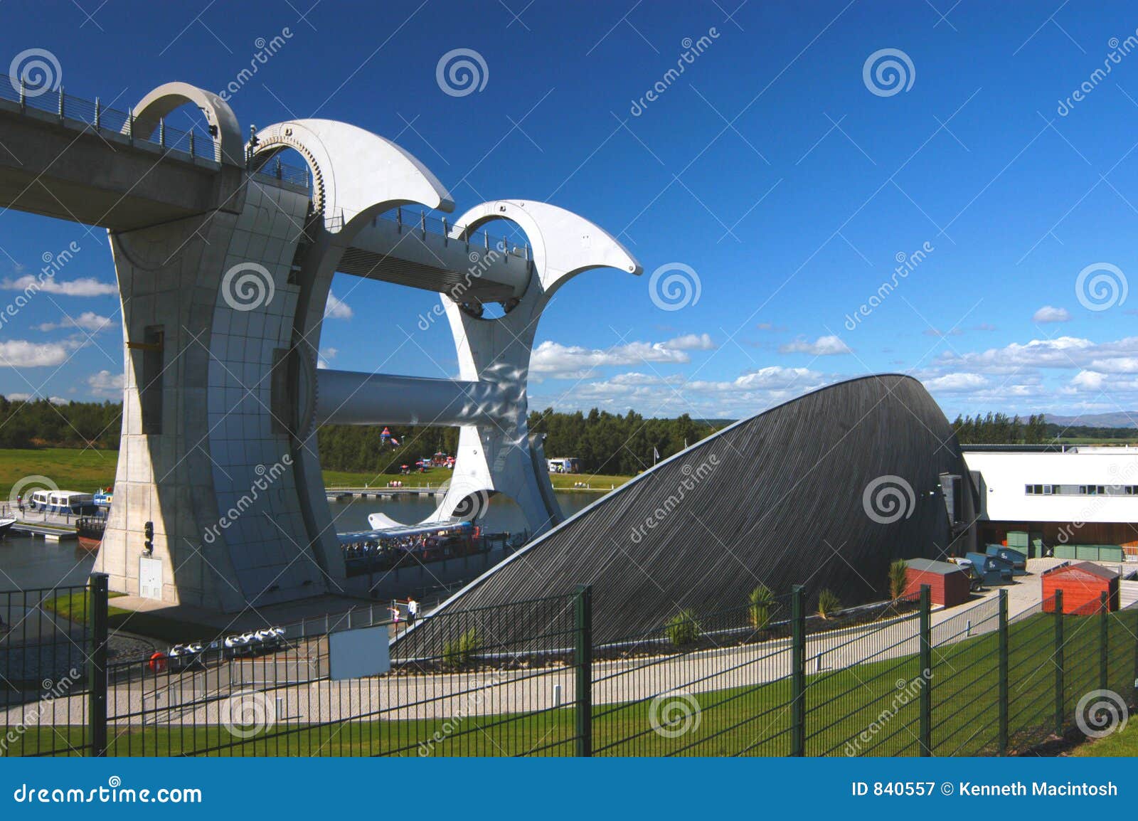 Falkirk Wheel stock image. Image of river, scottish, boats - 840557