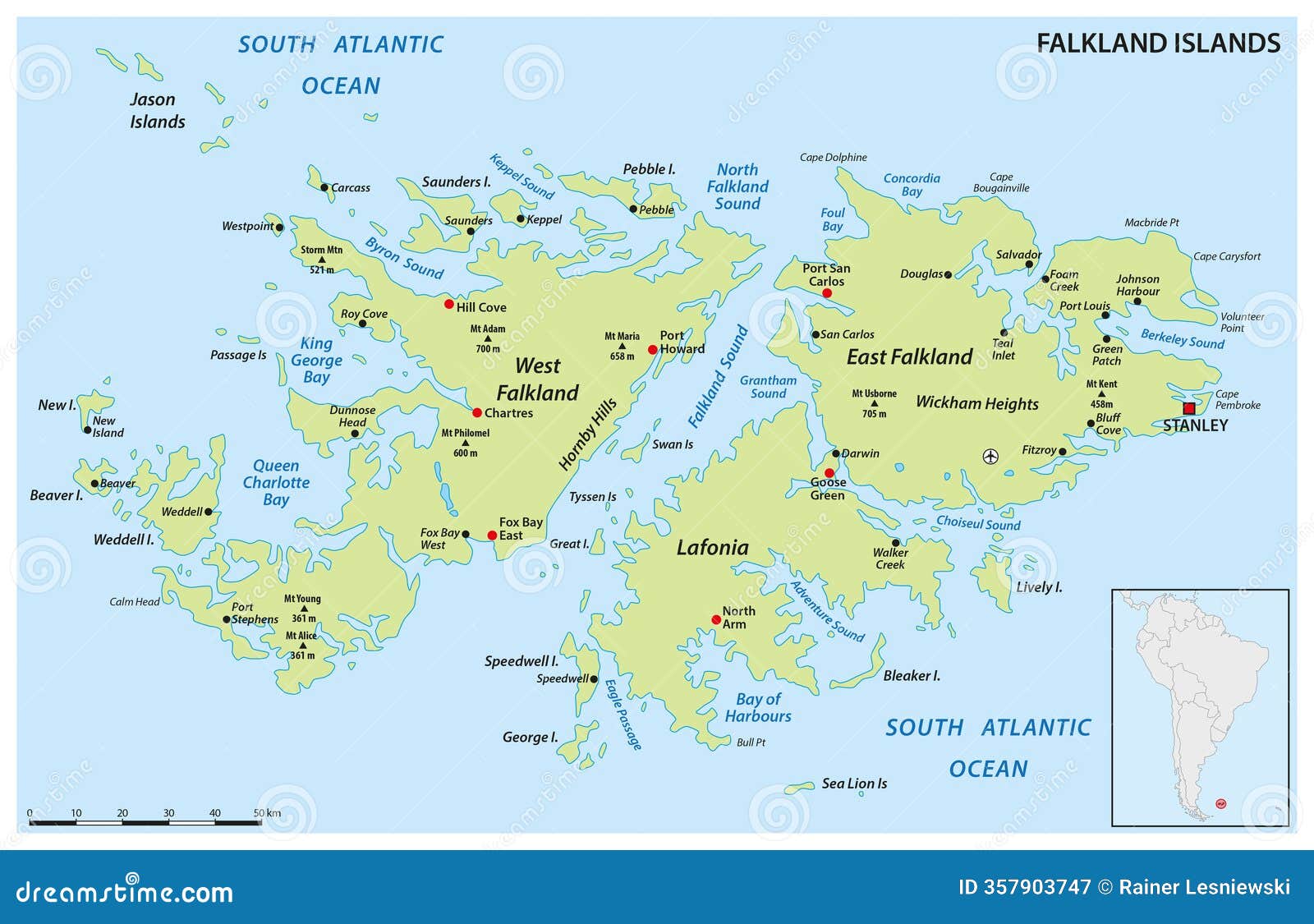 Falkland Islands/ Islas Malvinas, Stanley - Capital City, Pinned On ...