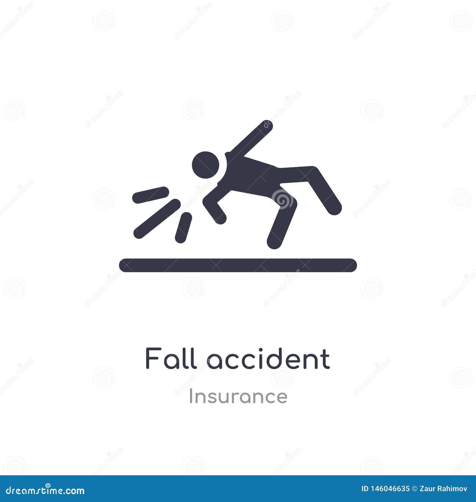 Fall Accident Icon. Isolated Fall Accident Icon Vector Illustration ...