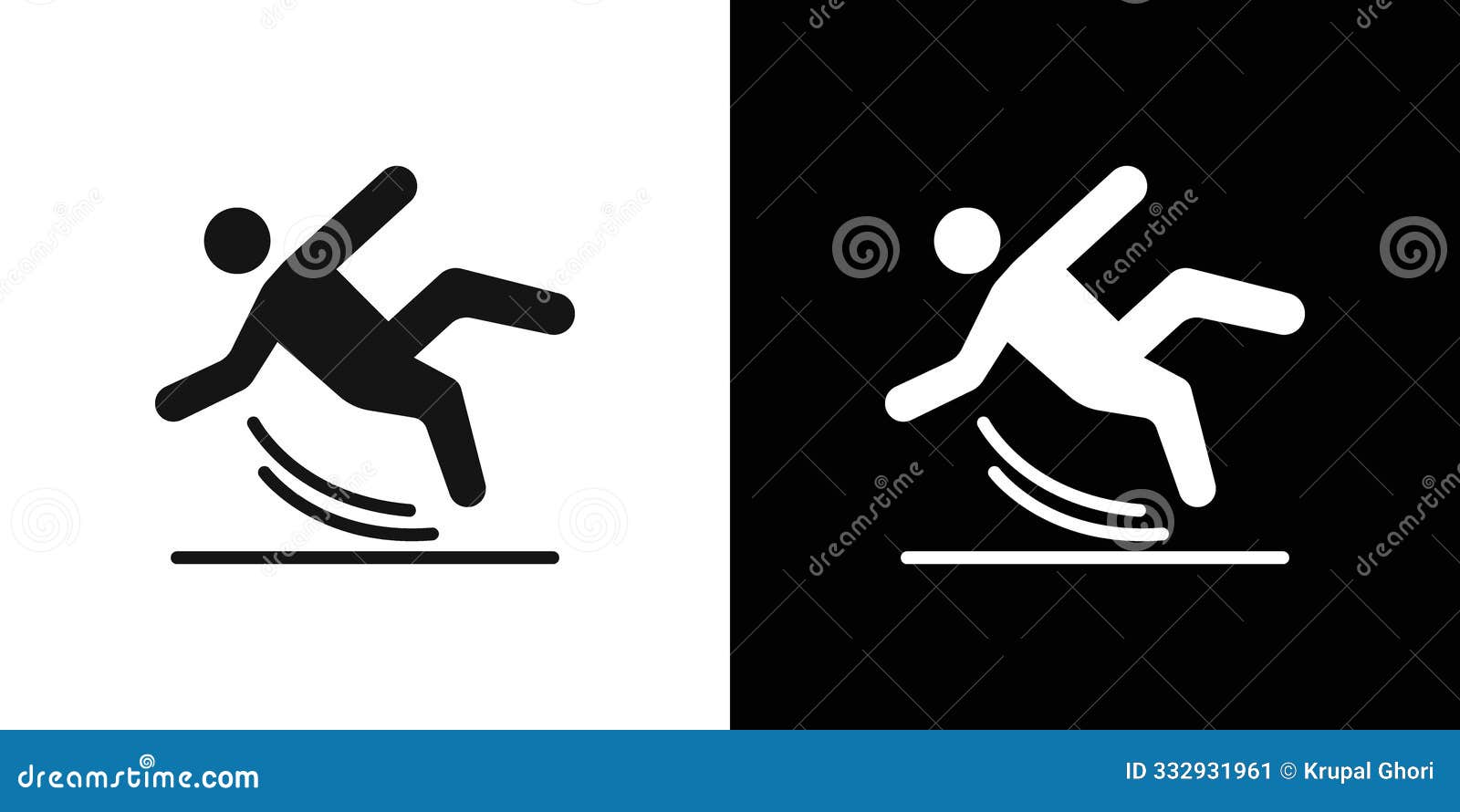 Fall Accident Icon Logo Set Vector Stock Vector - Illustration of ...
