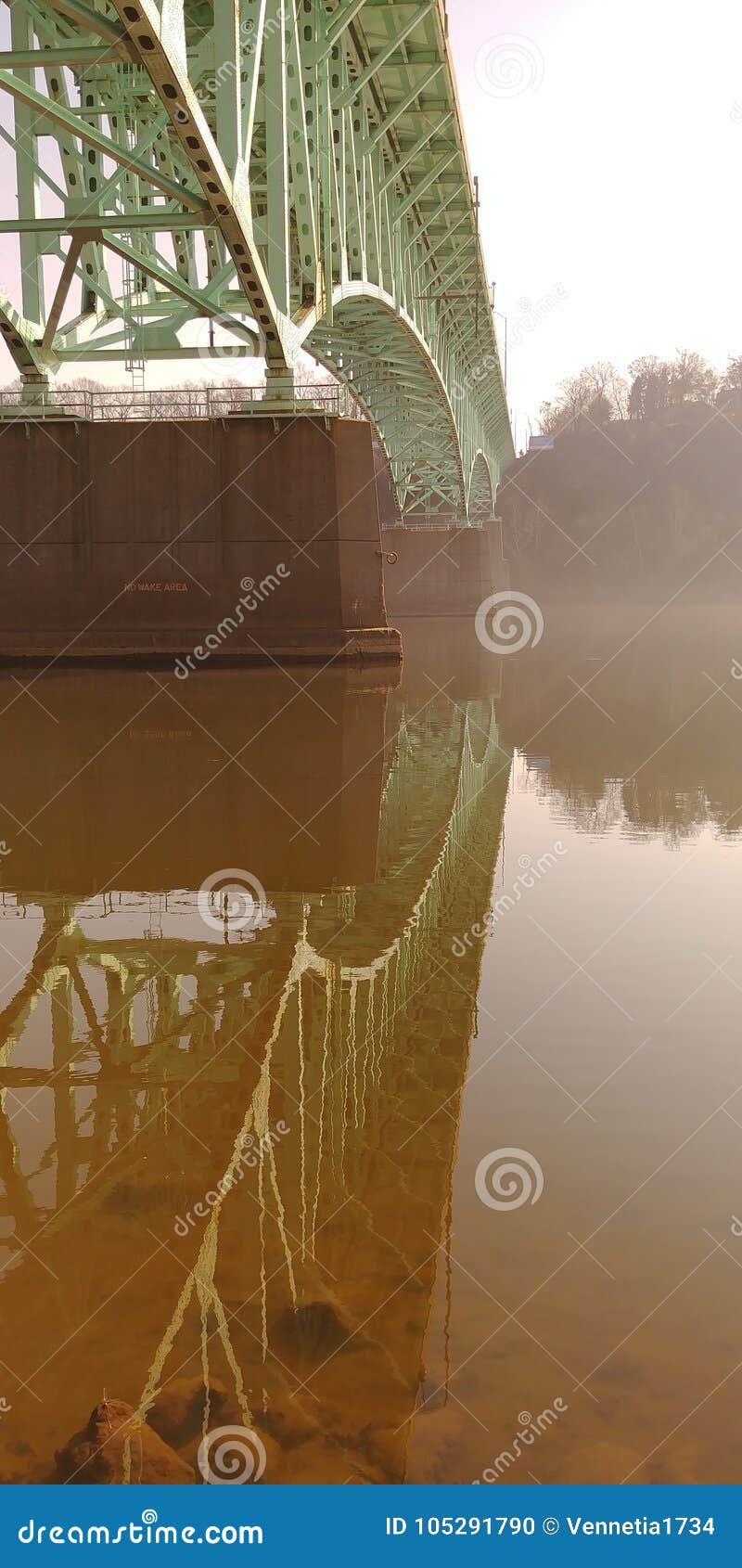 Fall Afternoon Reflections Under Bridge Stock Photo - Image of bridge ...