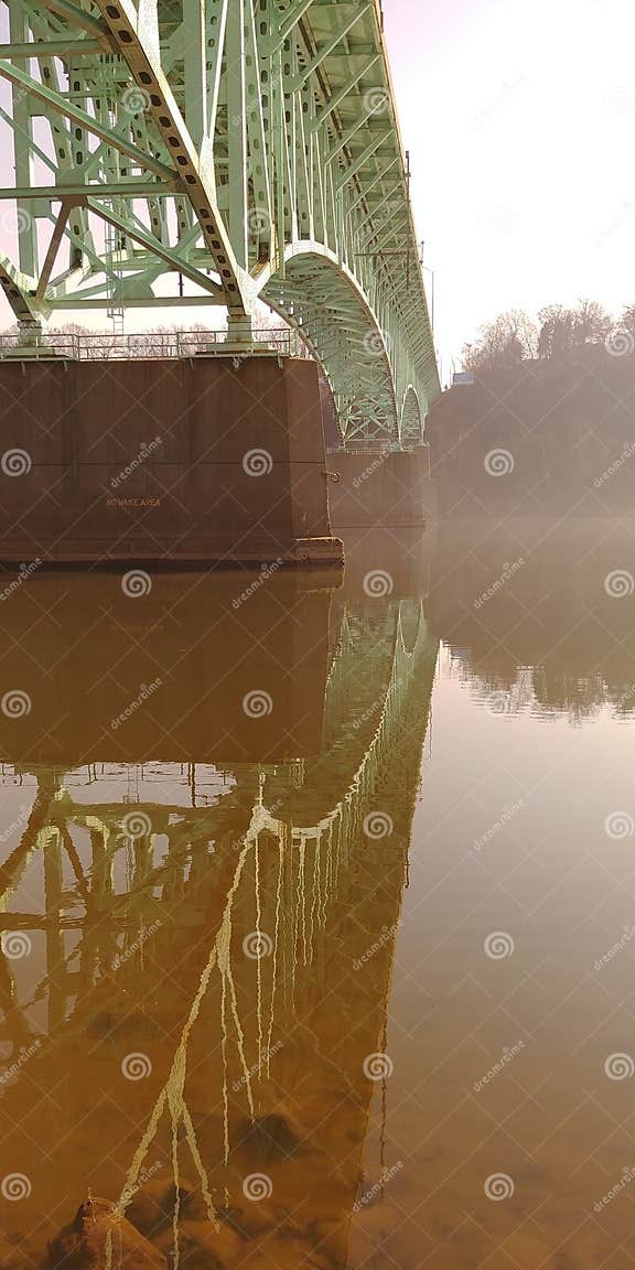 Fall Afternoon Reflections Under Bridge Stock Photo - Image of bridge ...