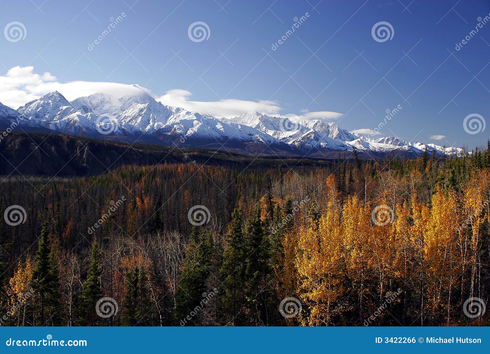 Fall in Alaska stock photo. Image of snow, scenic, mountain - 3422266
