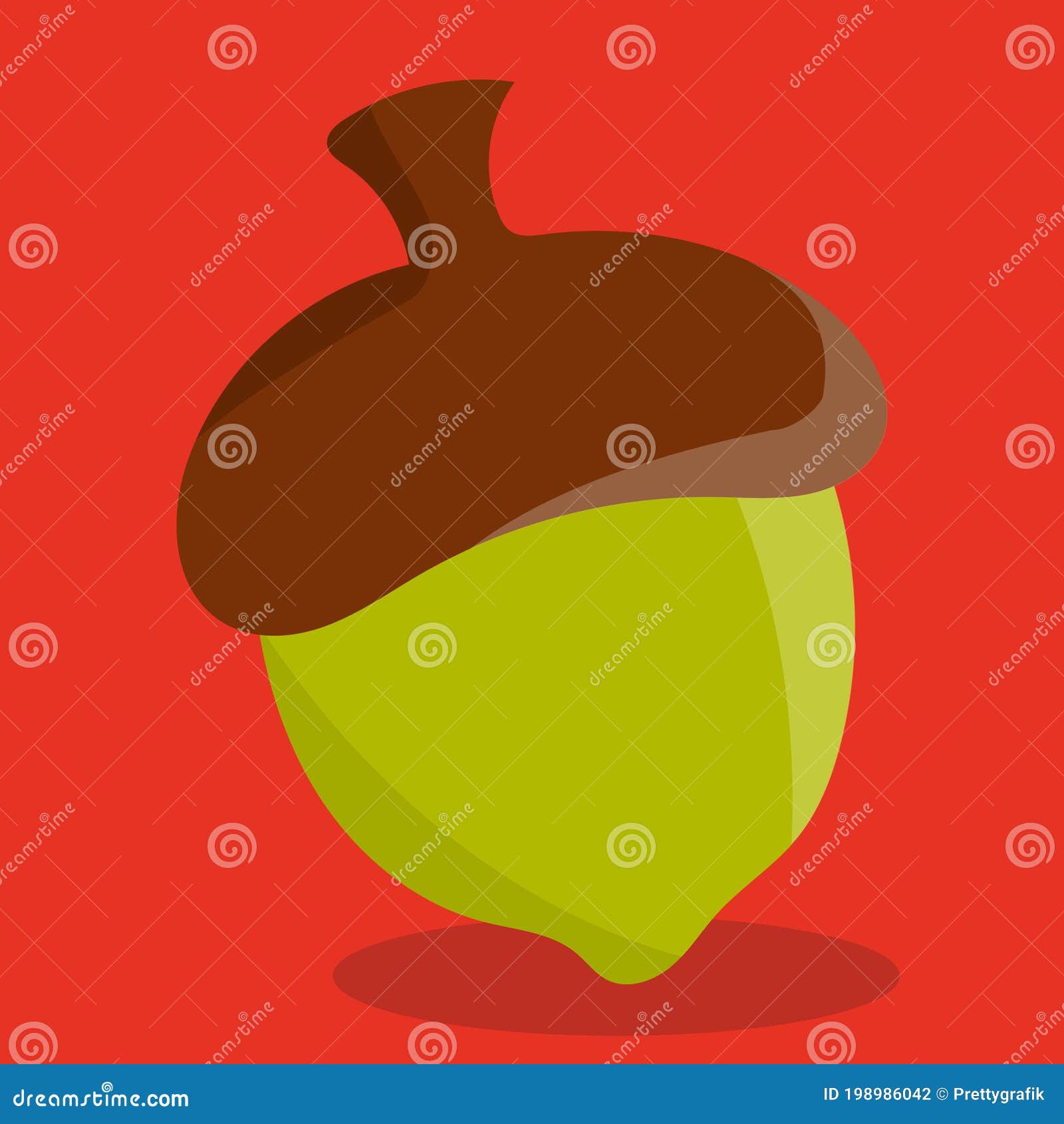 Fall Animals Green Acorn 11 Stock Vector - Illustration of acorn, fall ...