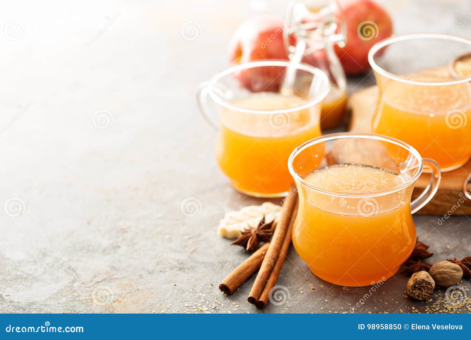 Fall Apple Cider with Warm Spices Stock Photo - Image of mulled, cookie ...