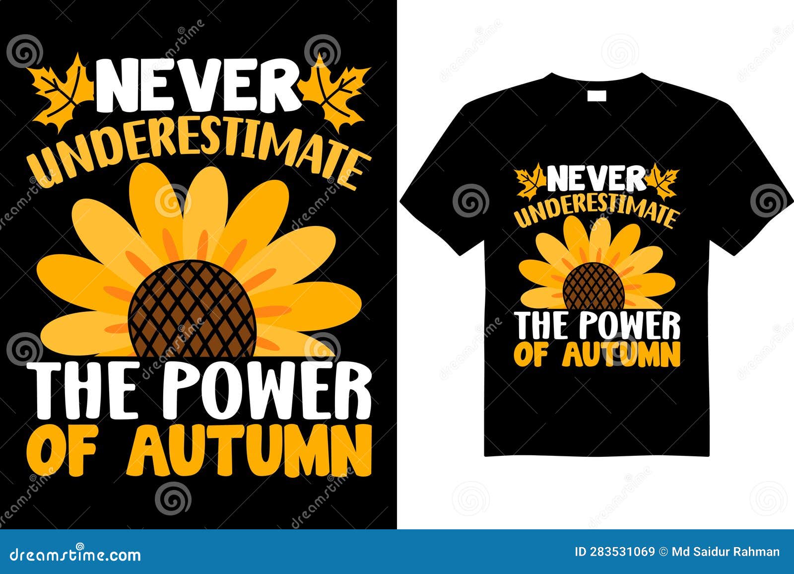 Fall Autumn T Shirt Design Vector, Fall Autumn T Shirt Graphics. Leaf ...