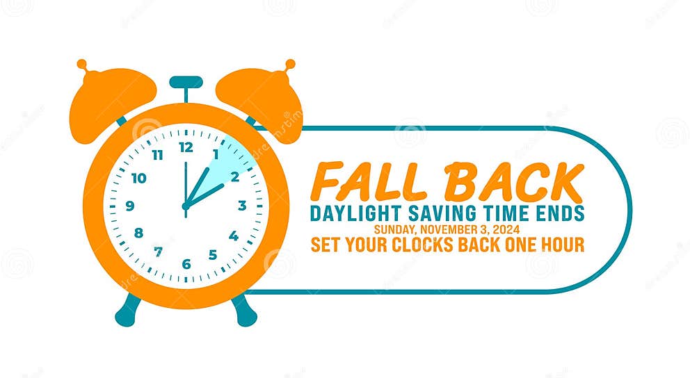 Fall Back Daylight Saving Time Ends 2024 Background or Banner Design ...
