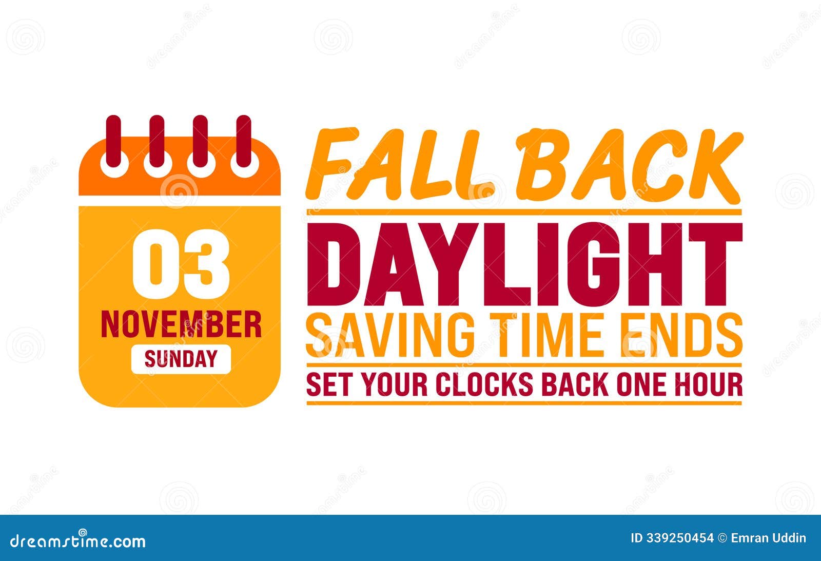 Fall Back Daylight Saving Time Ends 2024 Background or Banner Design ...