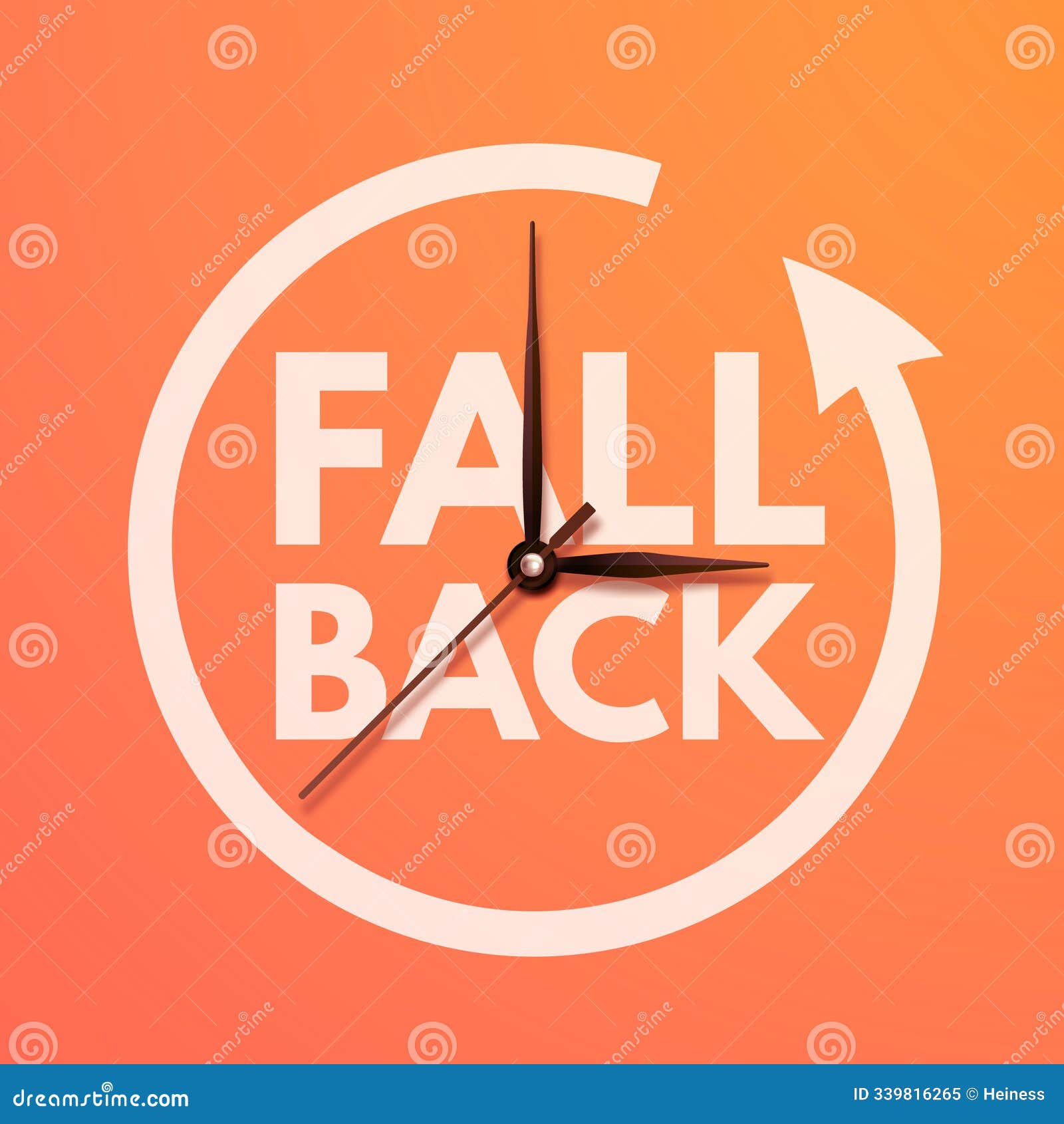 Fall Back. Daylight Saving Time Ends Banner Stock Illustration ...