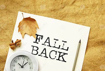 Fall Back 1 Hour Time Change is Shown Using the Text Stock Image ...