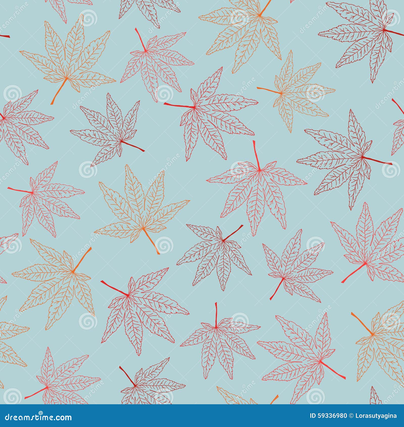 Fall Background with Maple Leaves. Seamless Pattern. Stock Vector ...