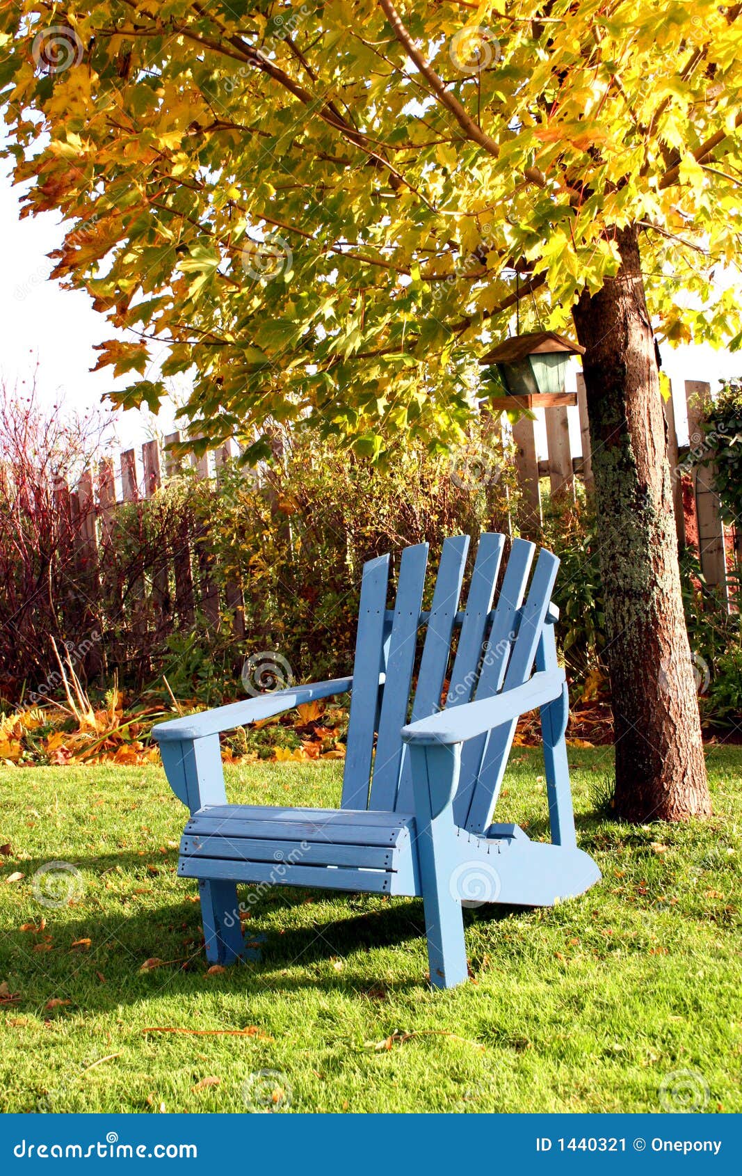 Fall Backyard Garden stock image. Image of birdfeeder - 1440321