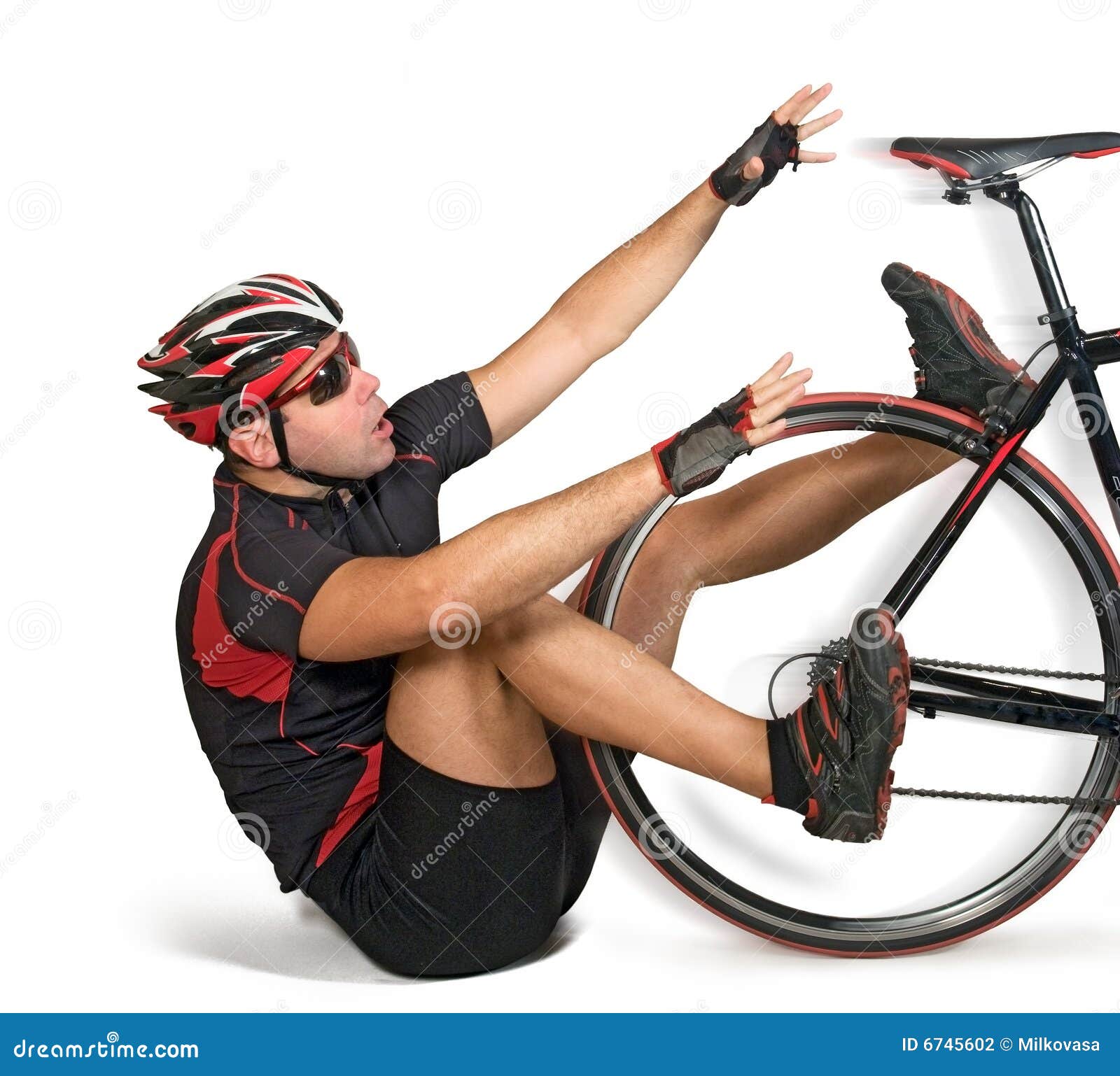 Fall from bicycle stock photo. Image of bike, background - 6745602