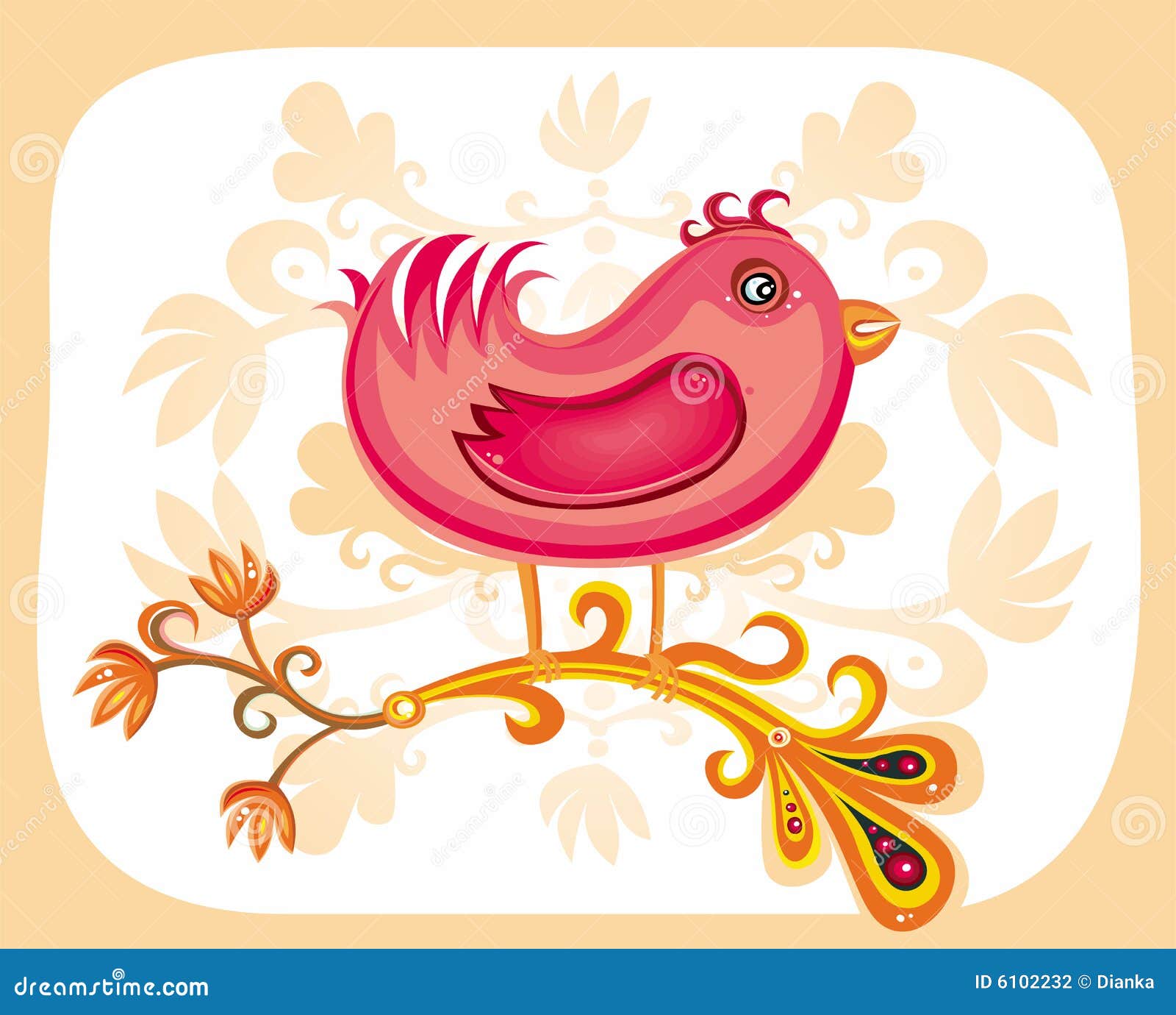 Fall bird stock vector. Illustration of bird, design, vector - 6102232