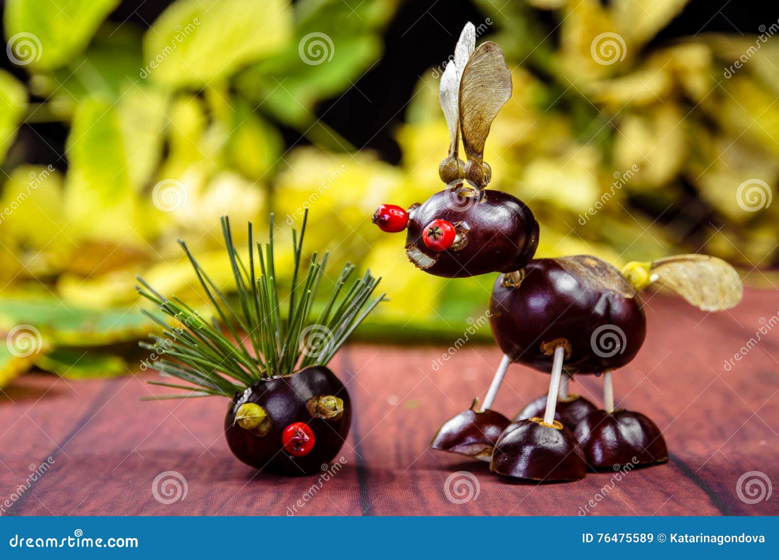 Fall chestnut decoration stock image. Image of fantasy - 76475589