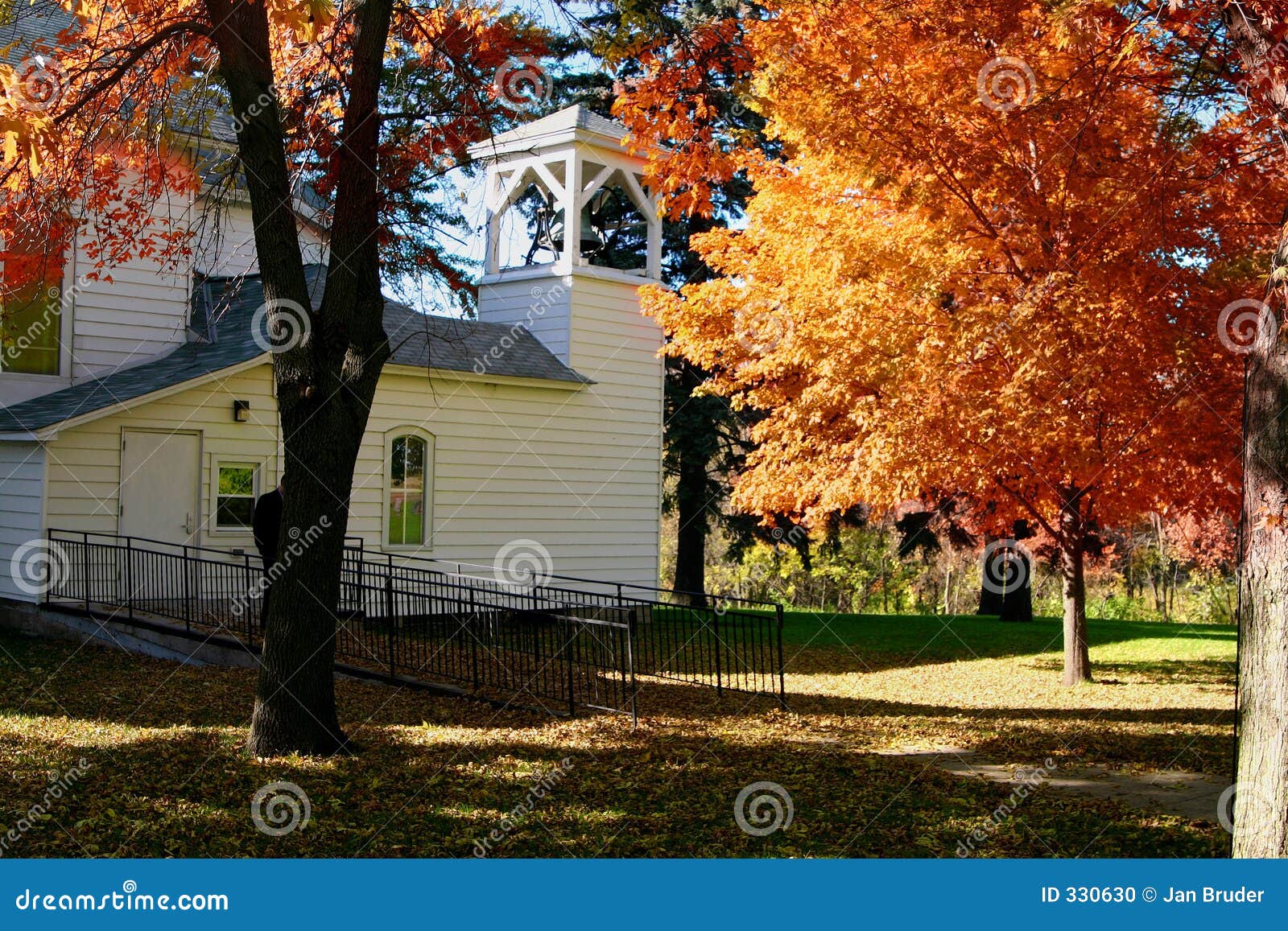 Fall in Church Yard stock photo. Image of branch, contrast - 330630